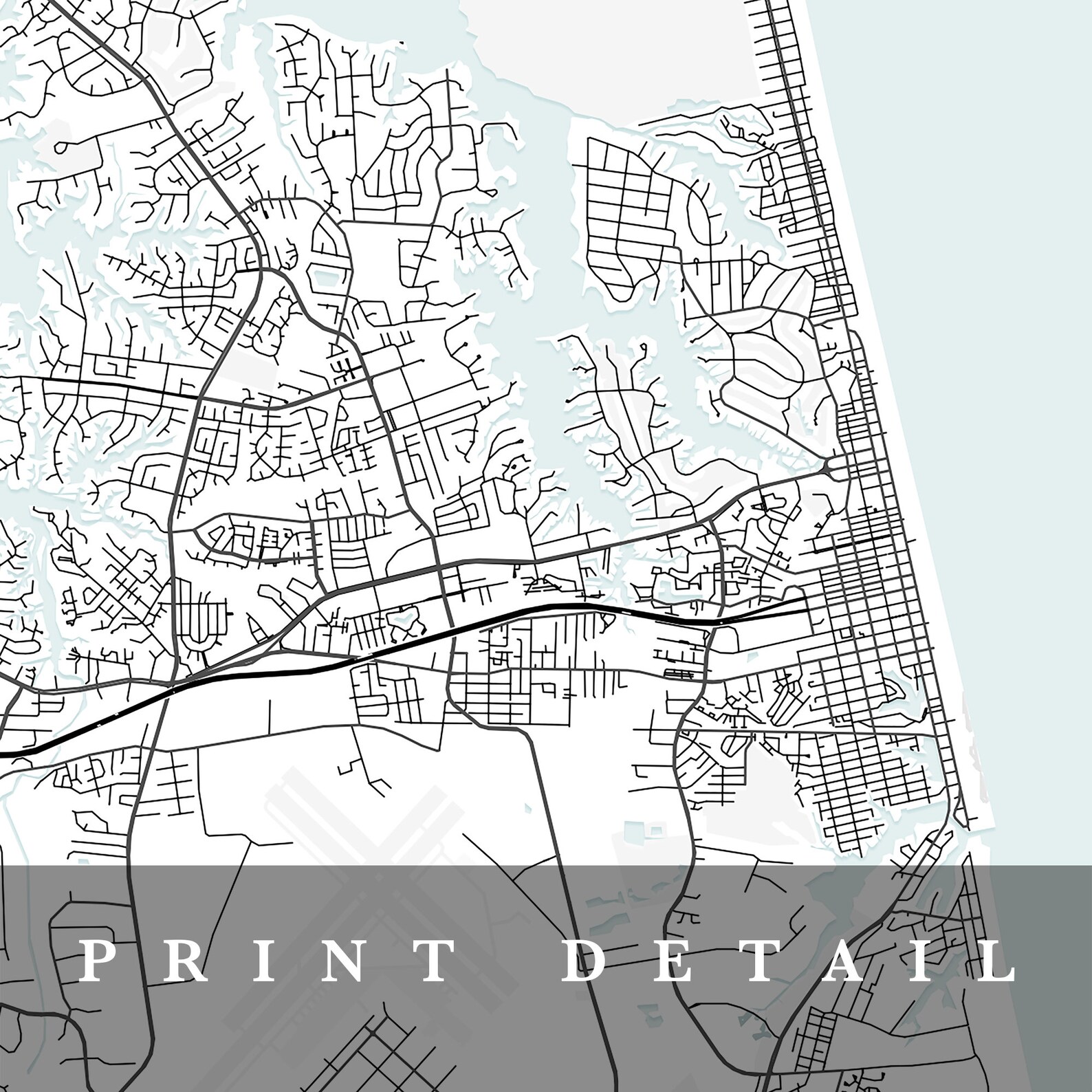 Virginia Beach City Map, Map of Virginia Beach, Home Town Map, City Map ...