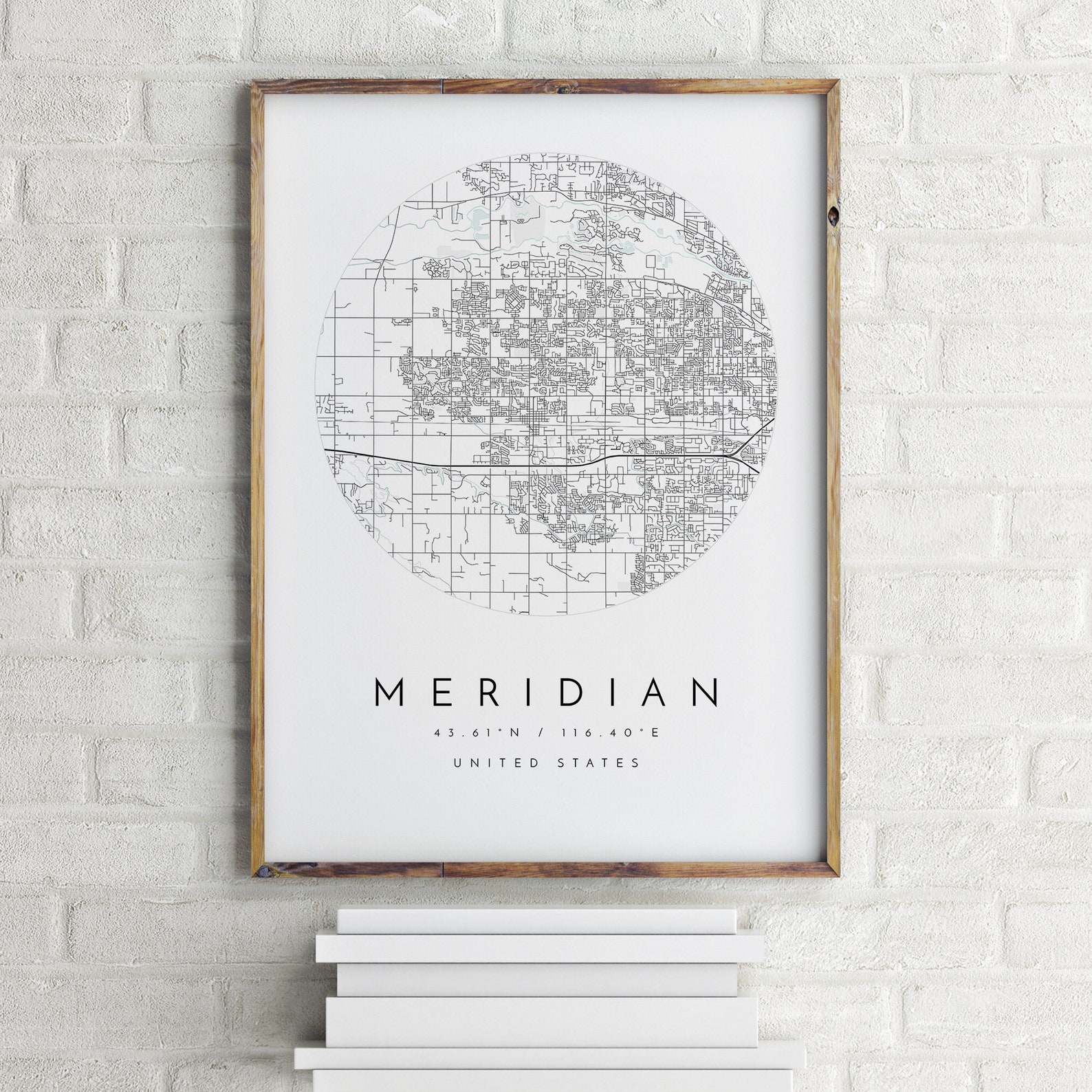 Meridian Map Meridian Idaho City Map Home Town Map - Etsy