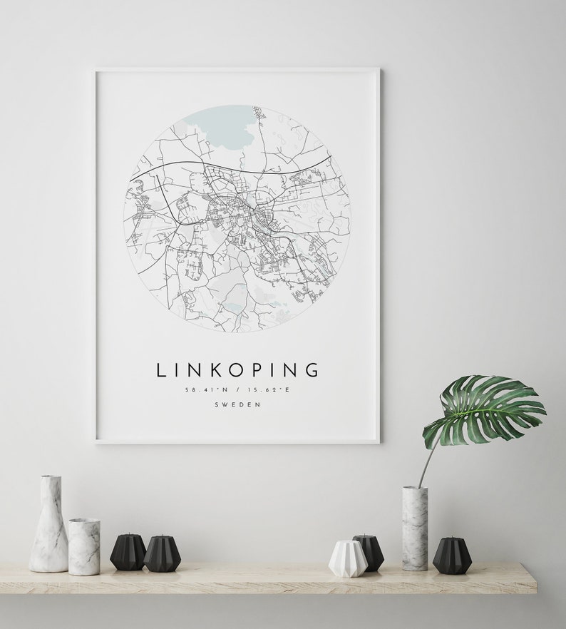 Linkoping Map Linkoping Sweden City Map Home Town Map - Etsy UK