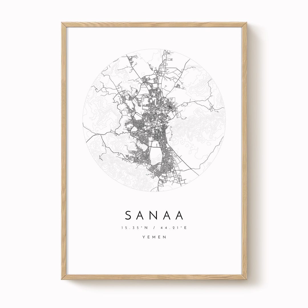 Sanaa Wall Art: Modern Minimalist Map Print - Urban Home Decor - Etsy