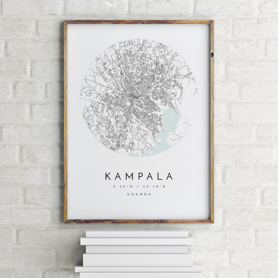 Kampala Map, Kampala, Uganda, City Map, Home Town Map, Kampala Print ...