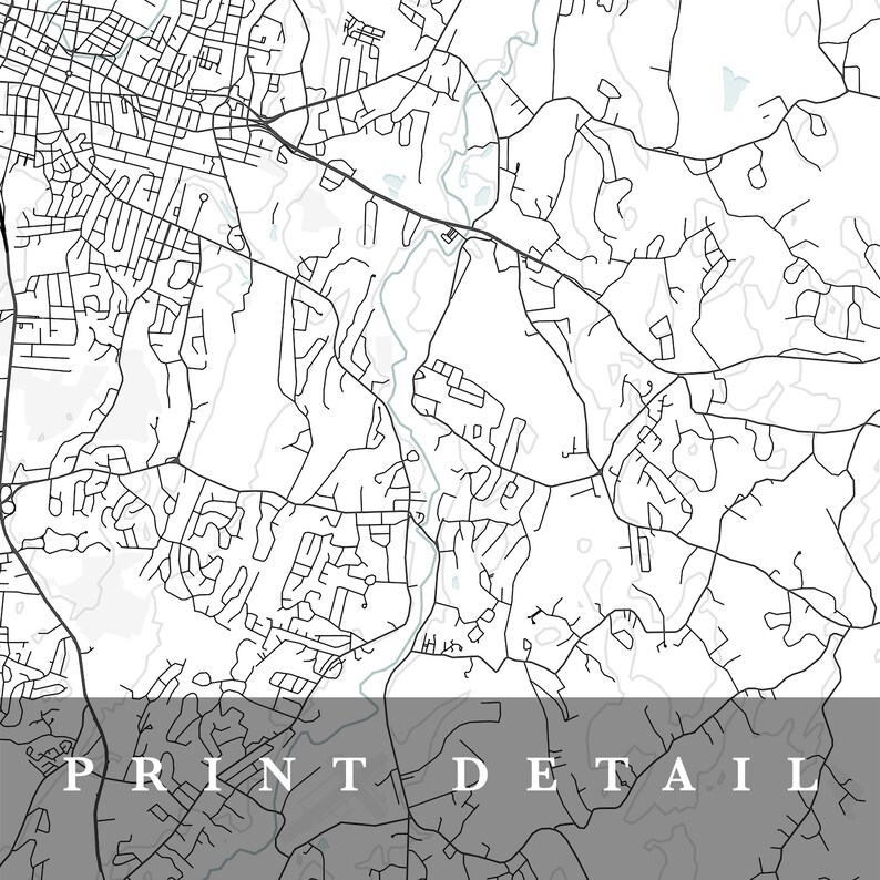 Poughkeepsie Map Poughkeepsie New York City Map Home Town - Etsy