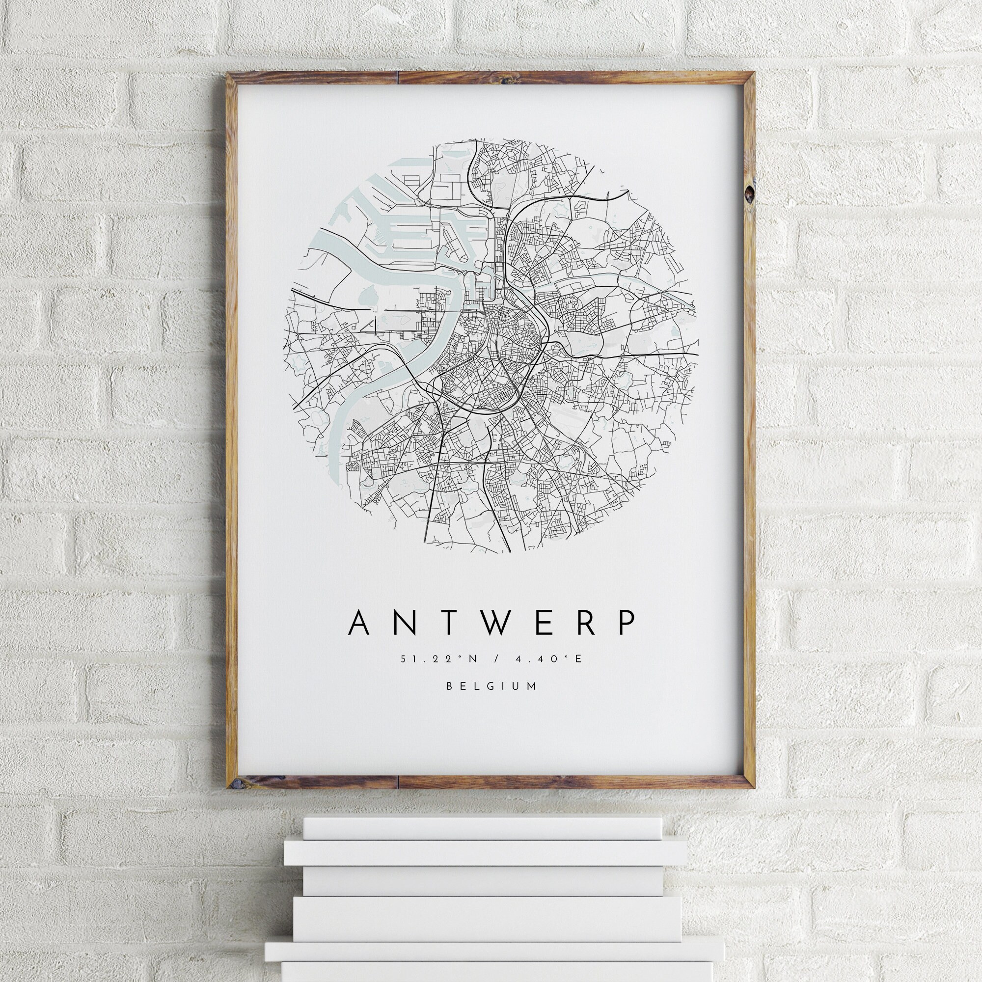 Antwerp City Map Antwerp Map Print Map Art Antwerp City - Etsy