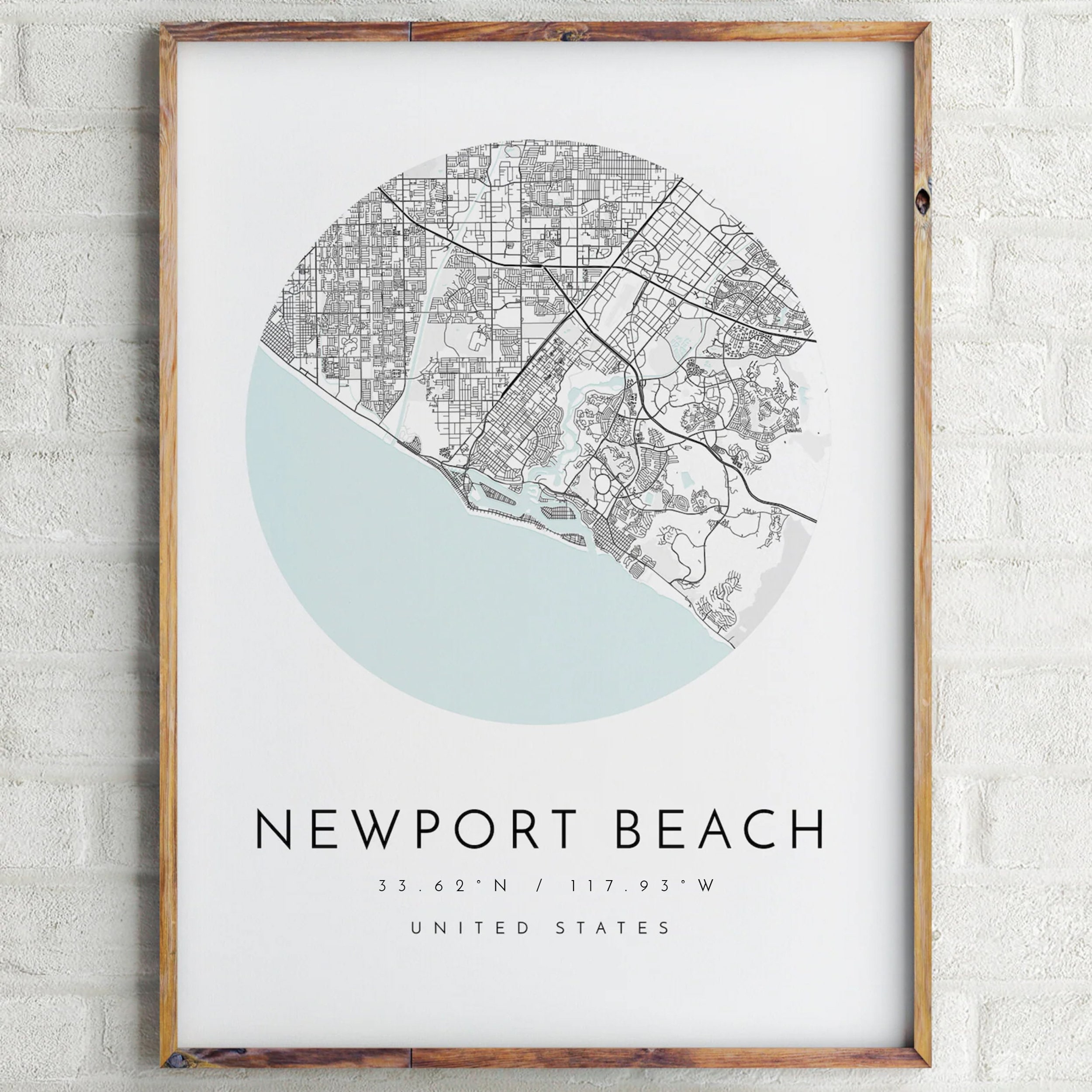 Newport Beach Map, Minimalist Map, Newport Beach Print, Newport Beach ...