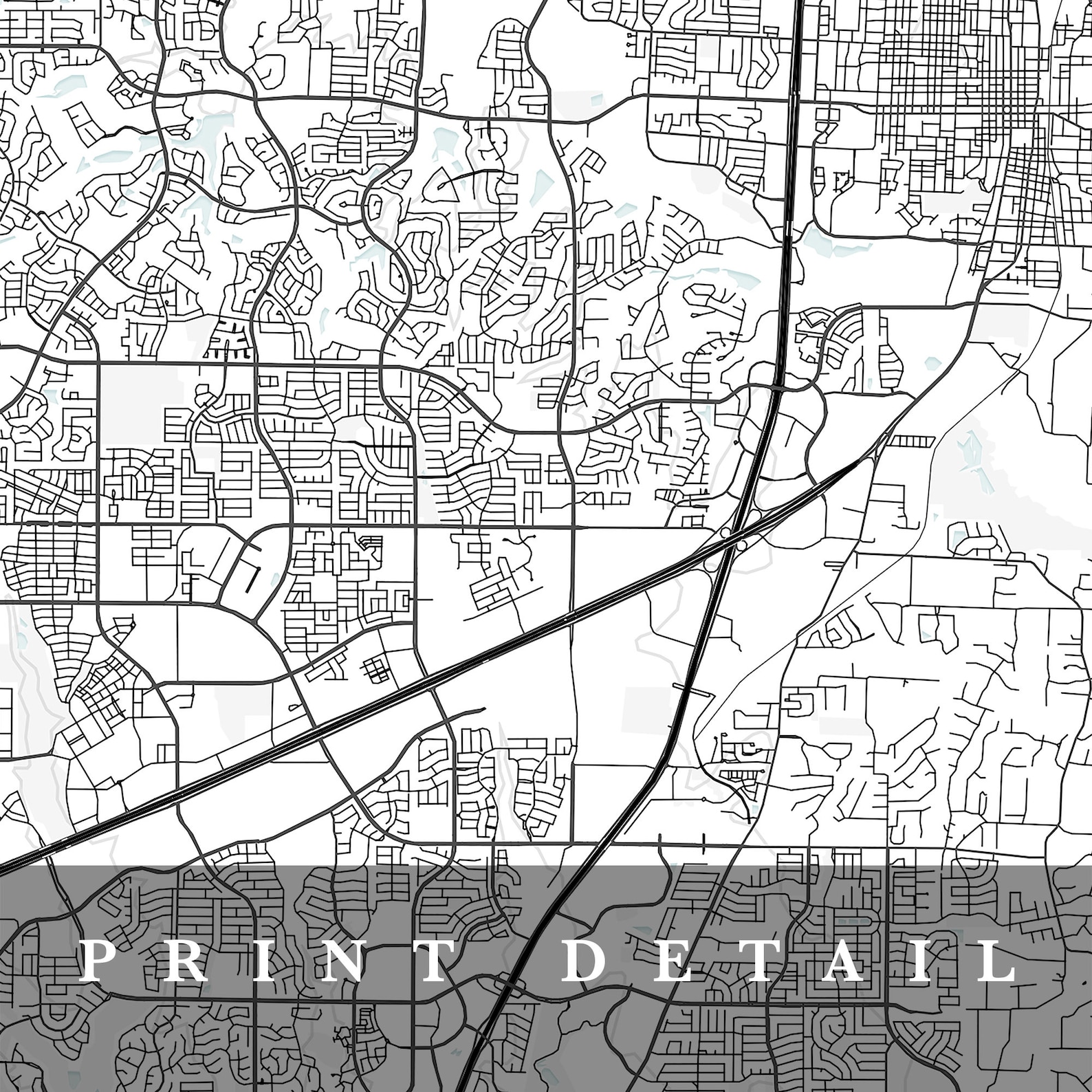 Mckinney Map, Mckinney, Texas, City Map, Home Town Map, Mckinney Print ...
