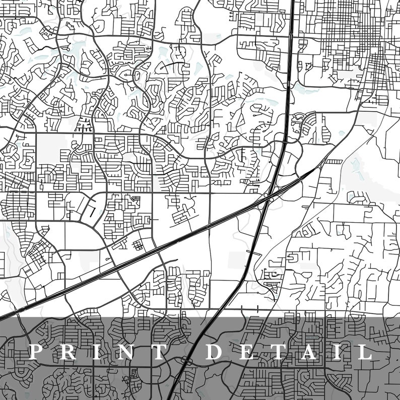 Mckinney Map, Mckinney, Texas, City Map, Home Town Map, Mckinney Print ...
