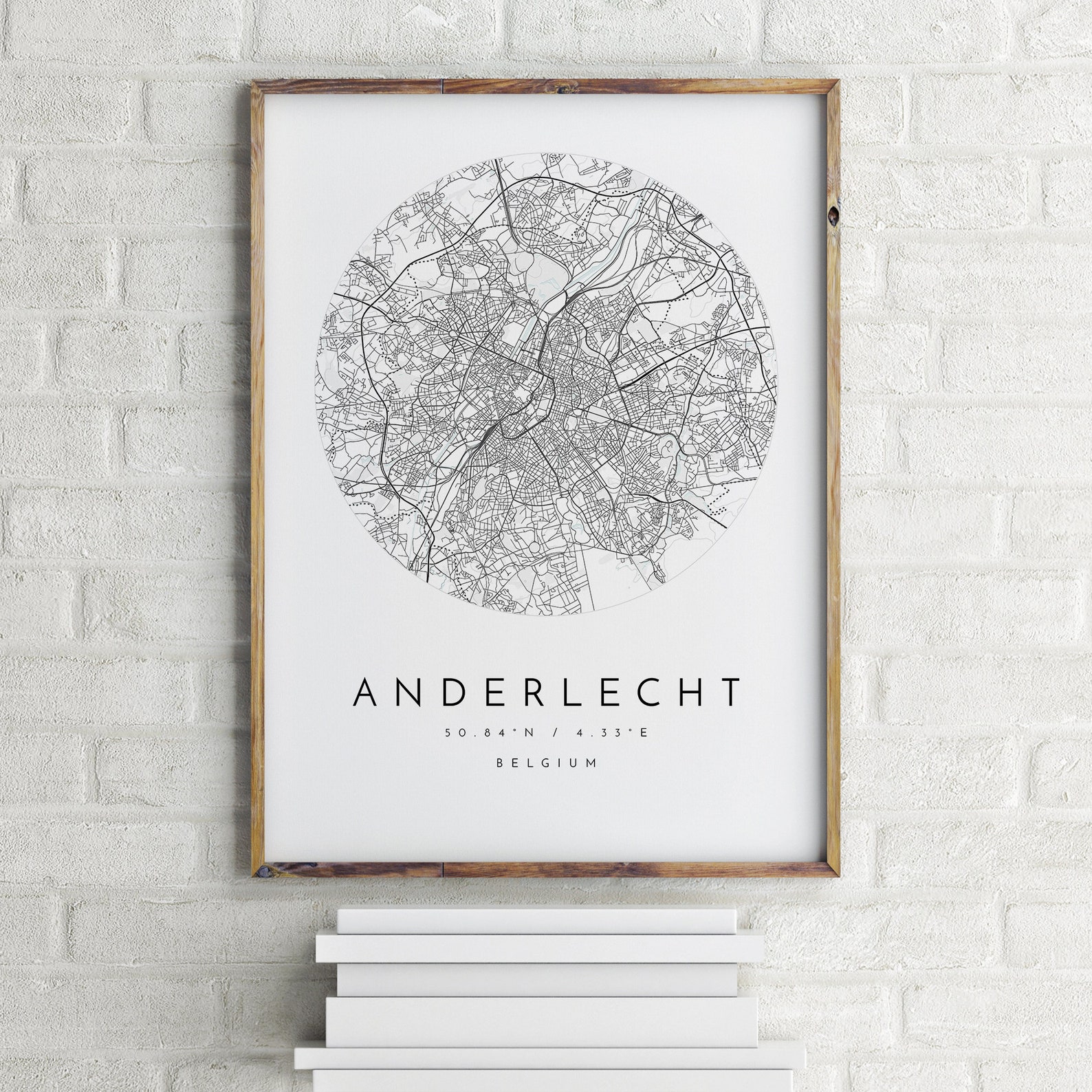 Anderlecht Map Anderlecht Belgium City Map Home Town Map - Etsy