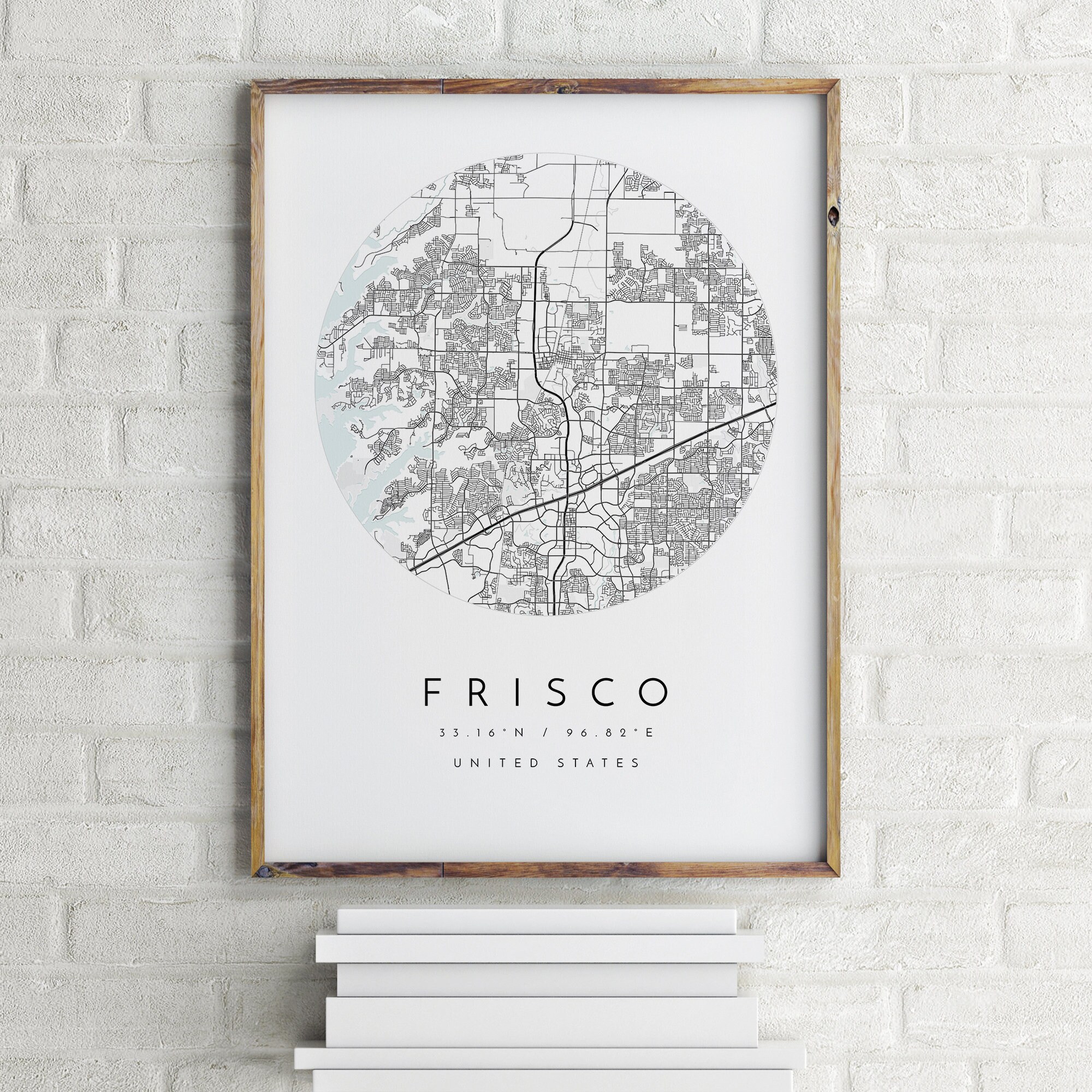 Frisco Map Frisco Texas City Map Home Town Map Frisco - Etsy