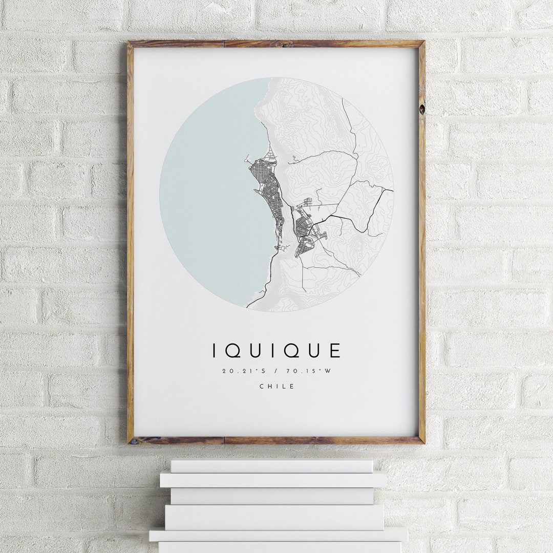 Iquique Map, Iquique, Chile, City Map, Home Town Map, Iquique Print ...