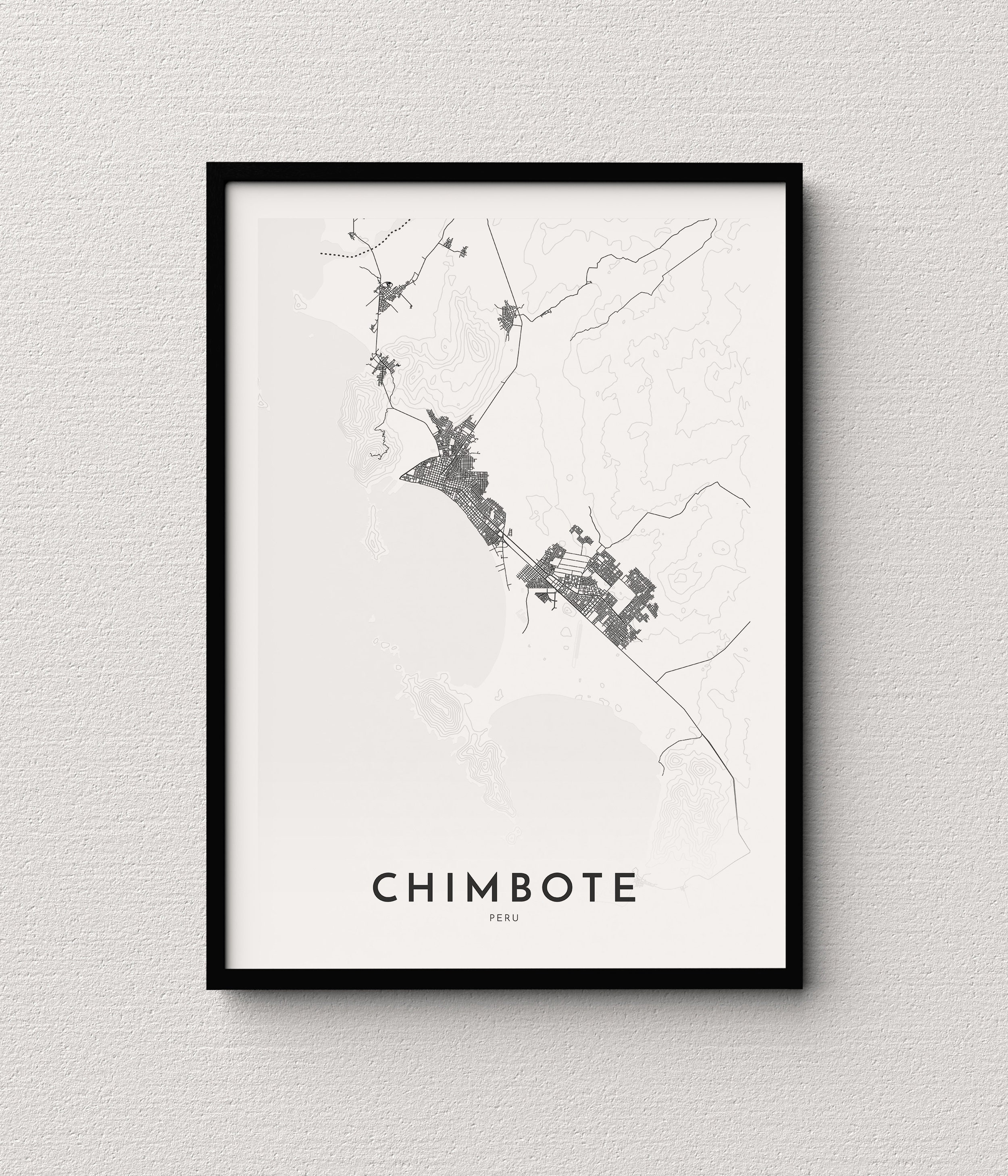 Chimbote Map Chimbote Peru City Map Print Map Poster Map | Etsy UK