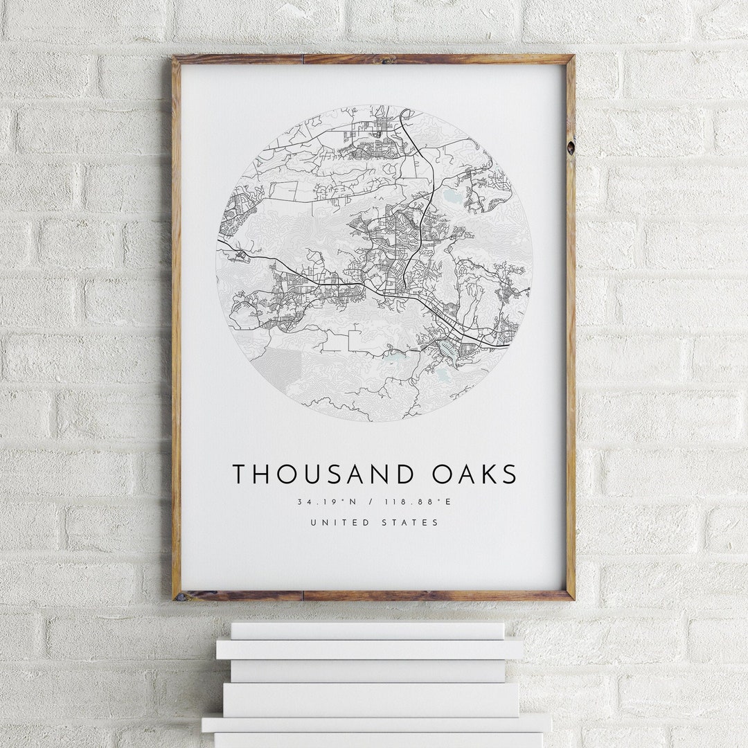 Thousand Oaks Map, Thousand Oaks, California, City Map, Home Town Map ...