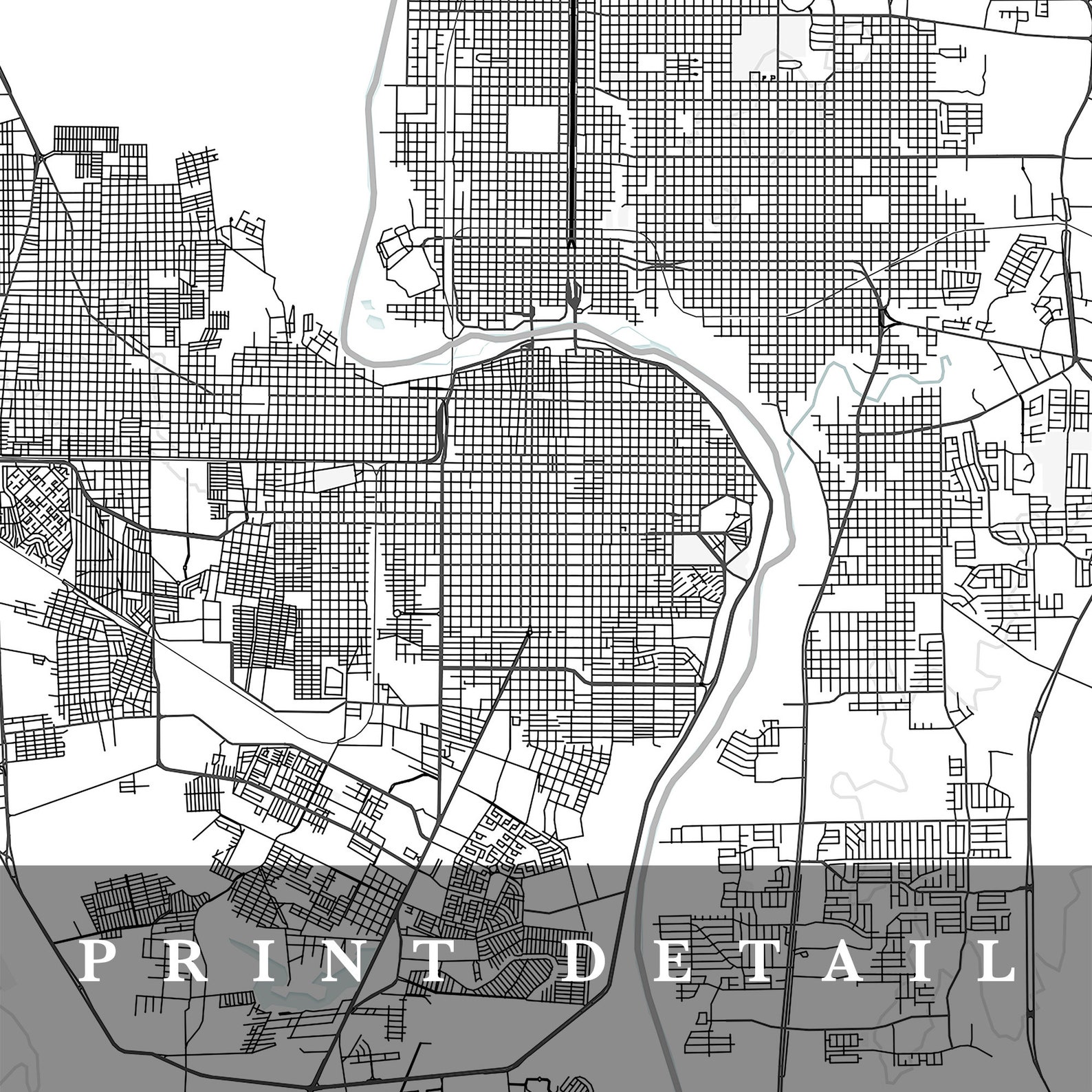 Laredo Map, Laredo, Texas, City Map, Home Town Map, Laredo Print, Wall ...