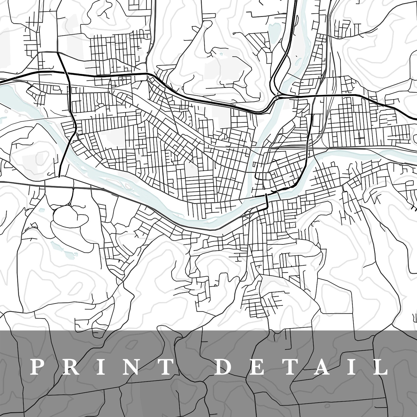 Binghamton Map Binghamton New York City Map Home Town Map | Etsy