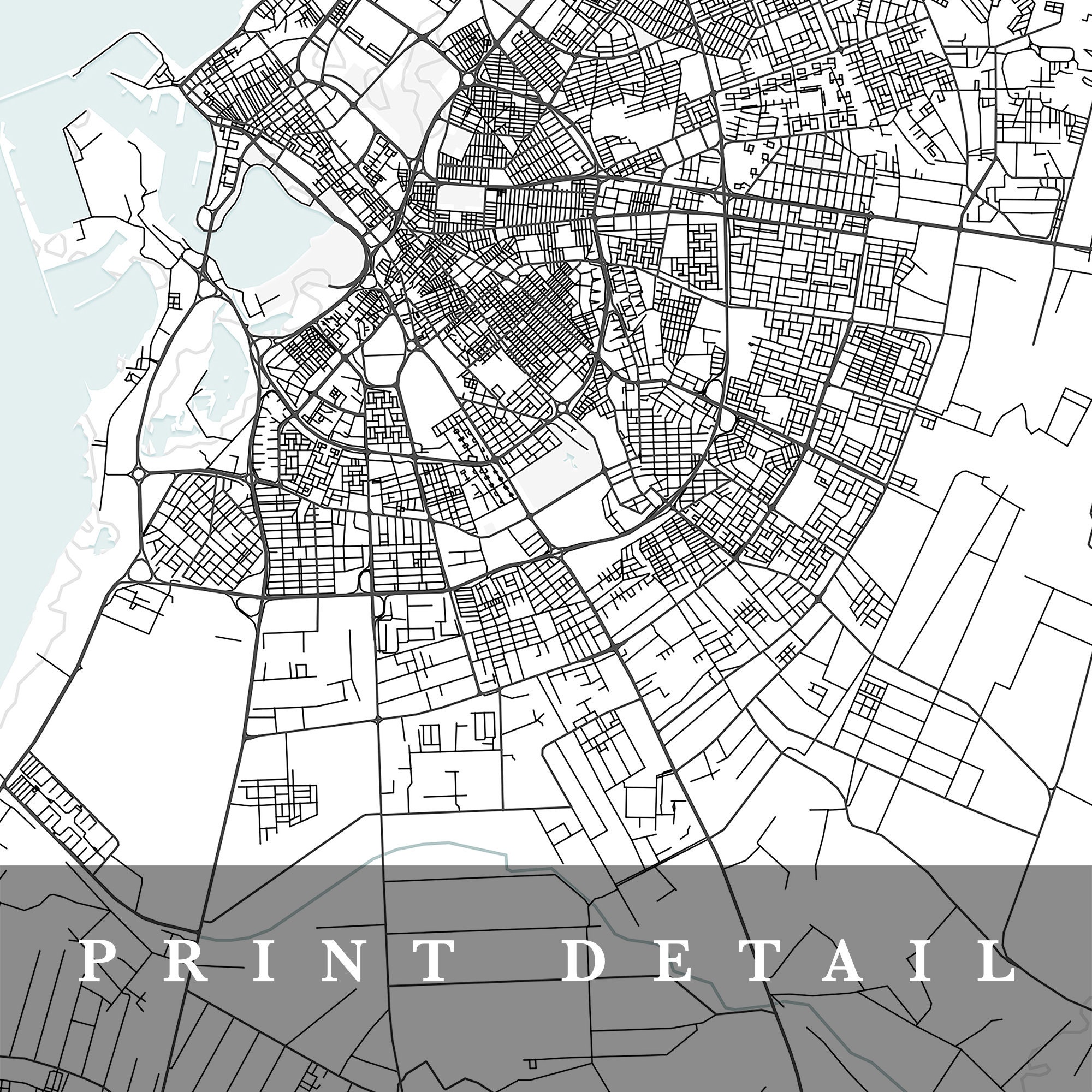 Benghazi Map Benghazi Libya City Map Home Town Map - Etsy