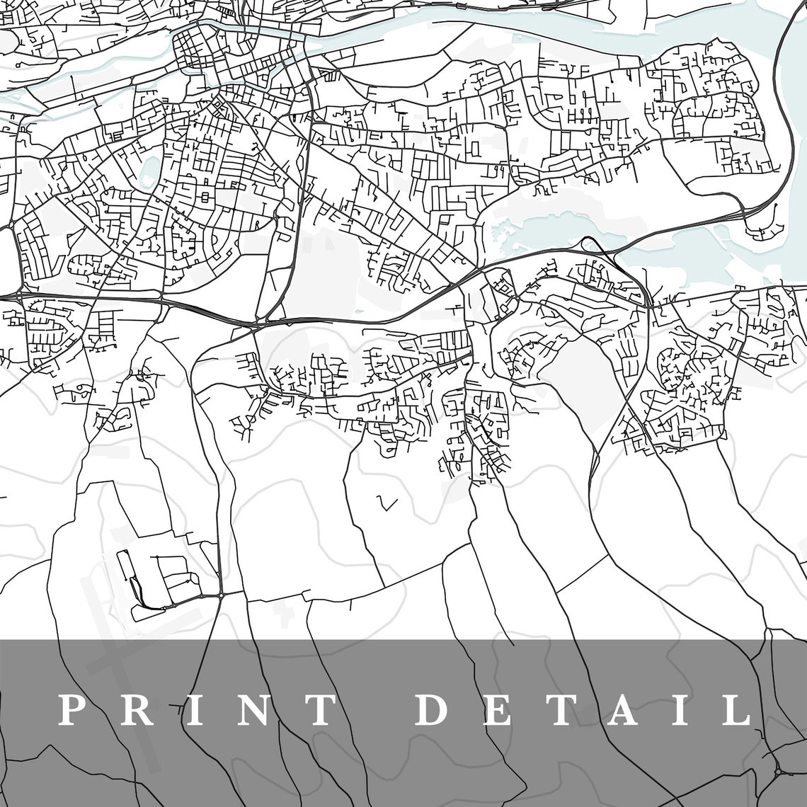 Cork Map, Cork Poster, Cork Map Poster, Cork Art, Map of Cork, Print of ...