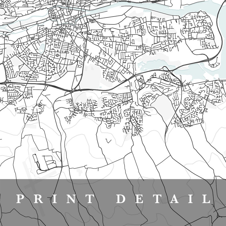 Cork Map, Cork Poster, Cork Map Poster, Cork Art, Map of Cork, Print of ...