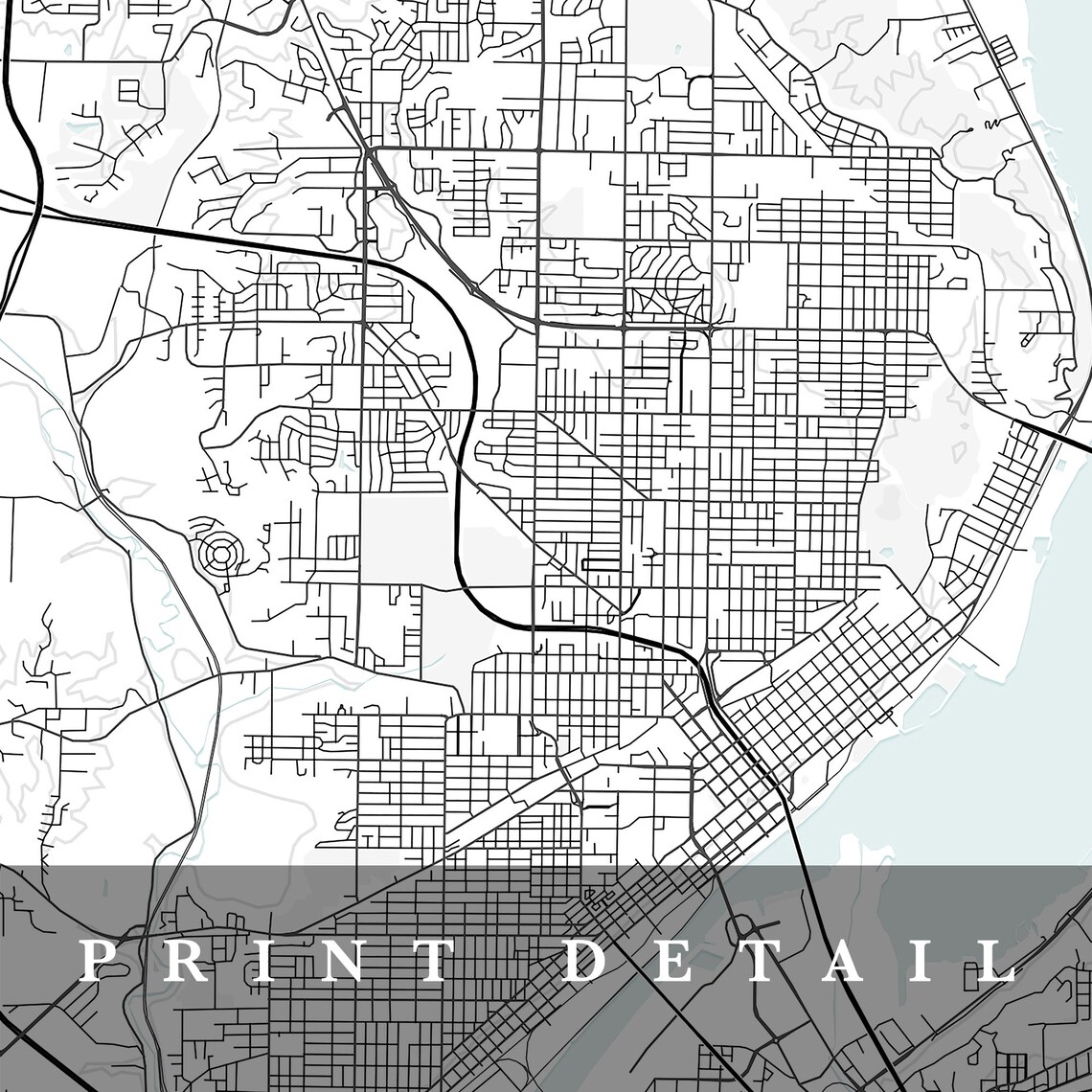 Peoria Map Peoria Illinois City Map Home Town Map Peoria | Etsy