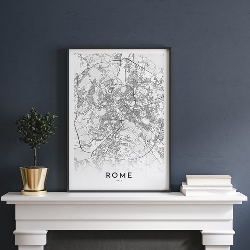 Ancient Rome Map Art Print. - Etsy