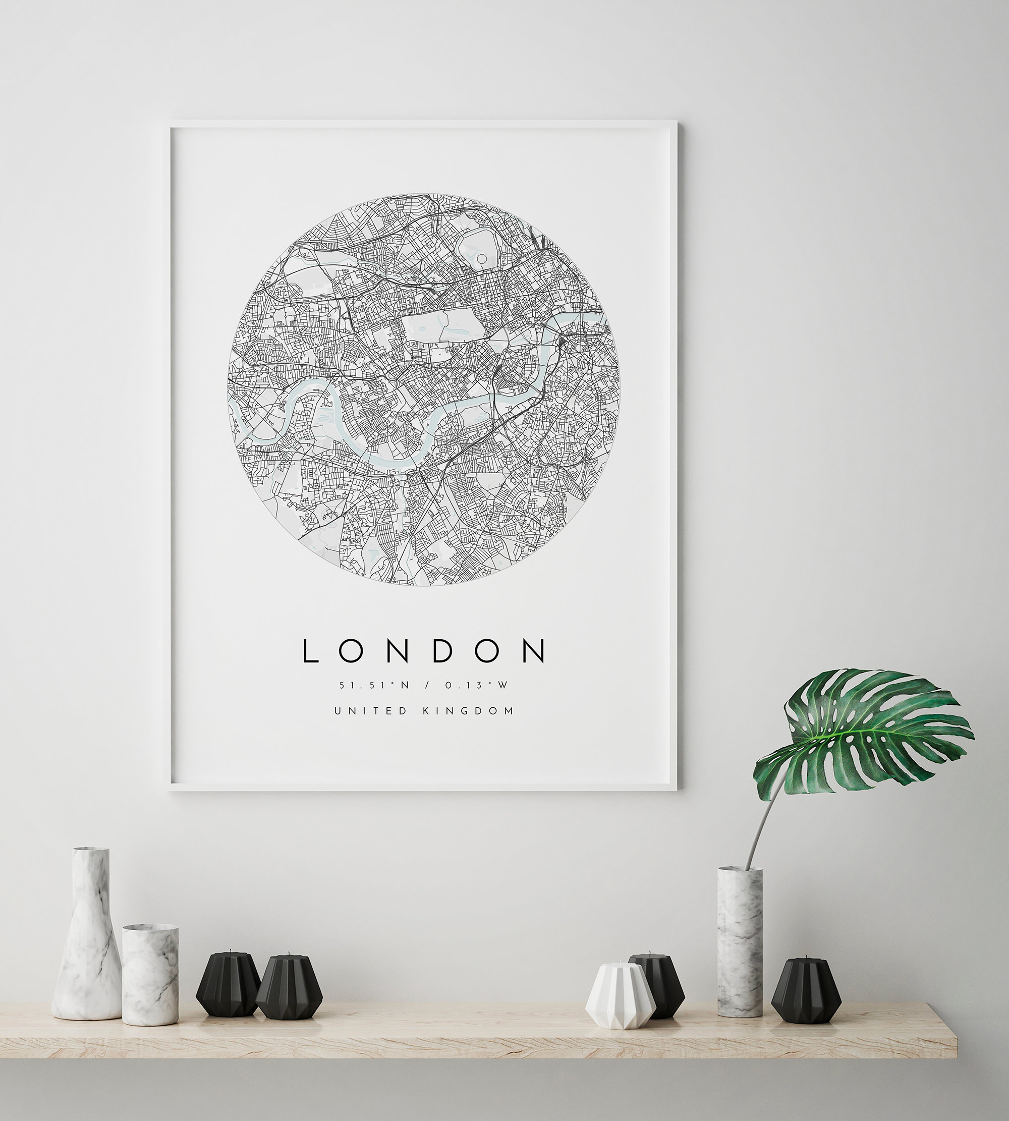 Map of London London Map Print London Print Minimalist Map - Etsy
