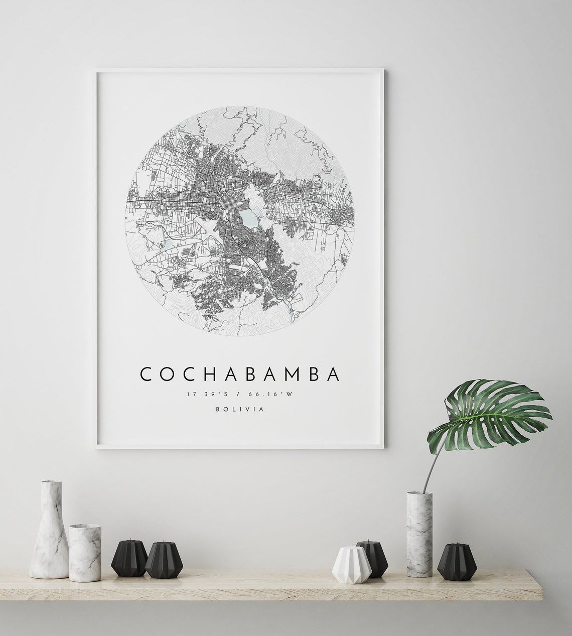 Cochabamba Map Cochabamba Bolivia City Map Home Town Map | Etsy