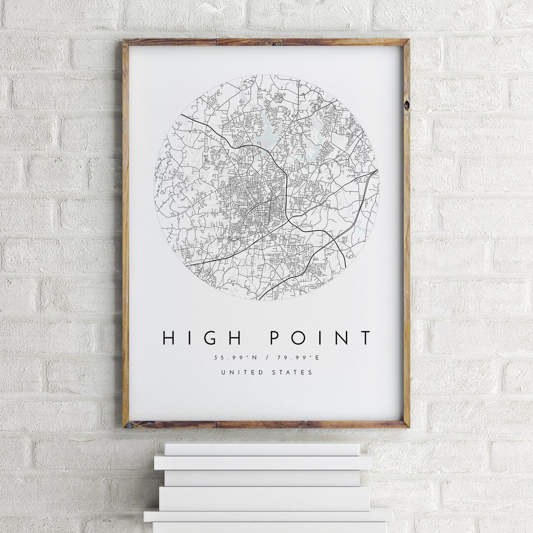 High Point Map, High Point, North Carolina, City Map, Home Town Map ...