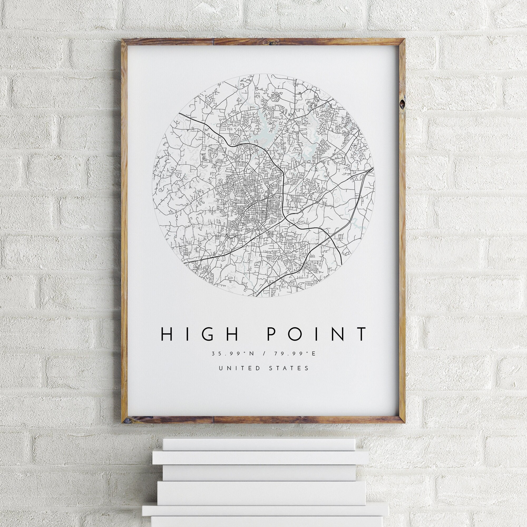 High Point Map High Point North Carolina City Map Home - Etsy