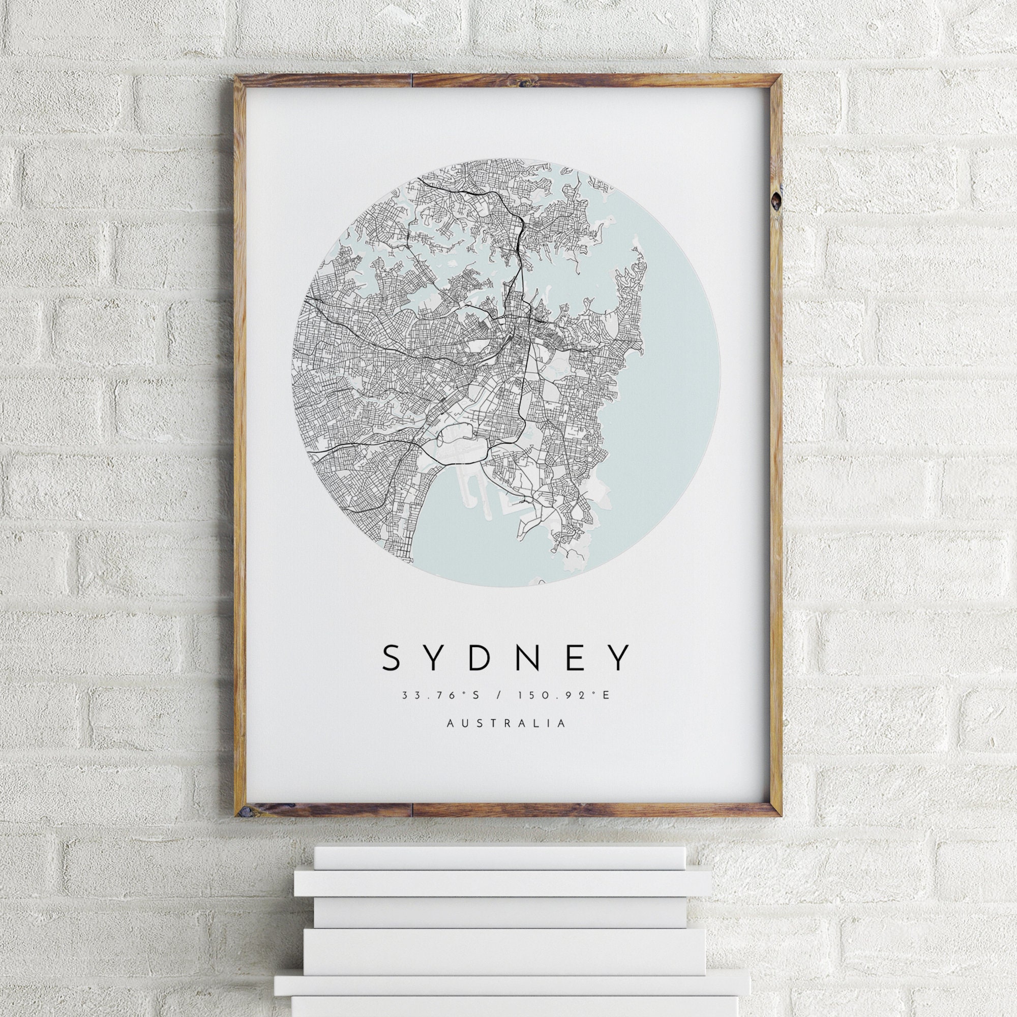 Map of Sydney Sydney Map Minimalist Map Sydney Australia - Etsy