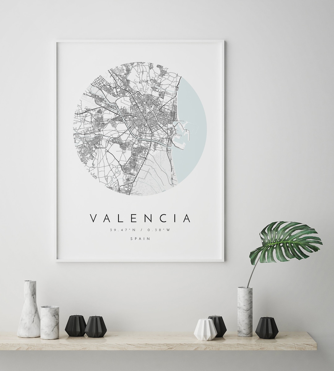 Valencia City Map, Valencia Poster, Valencia Map Poster, Valencia Art ...