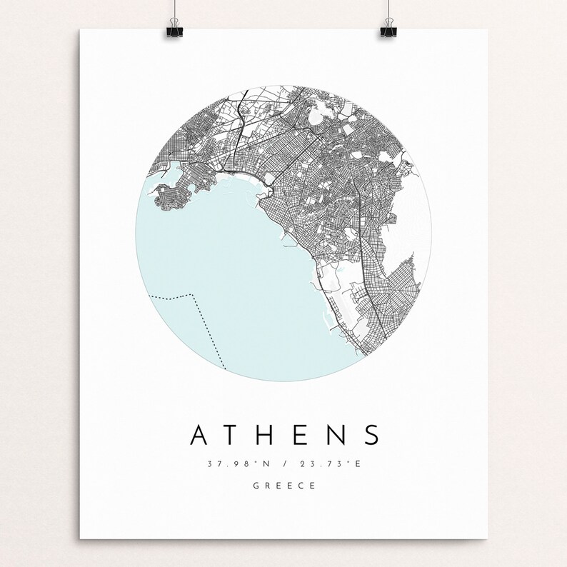 Athens Map, Minimalist Map, Athens Print, Athens Greece Poster, Athens ...