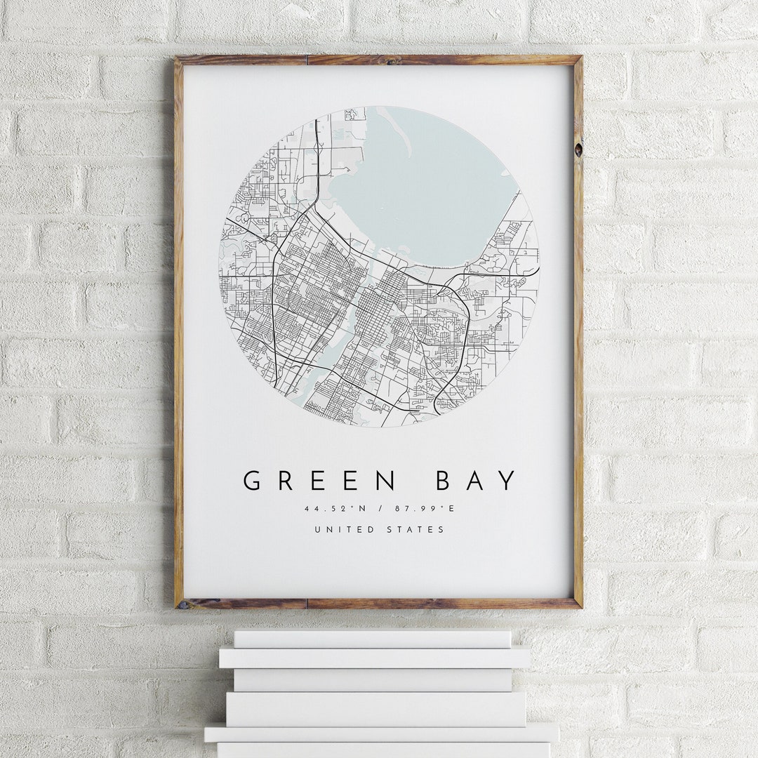 Green Bay Map, Green Bay, Wisconsin, City Map, Home Town Map, Green Bay ...