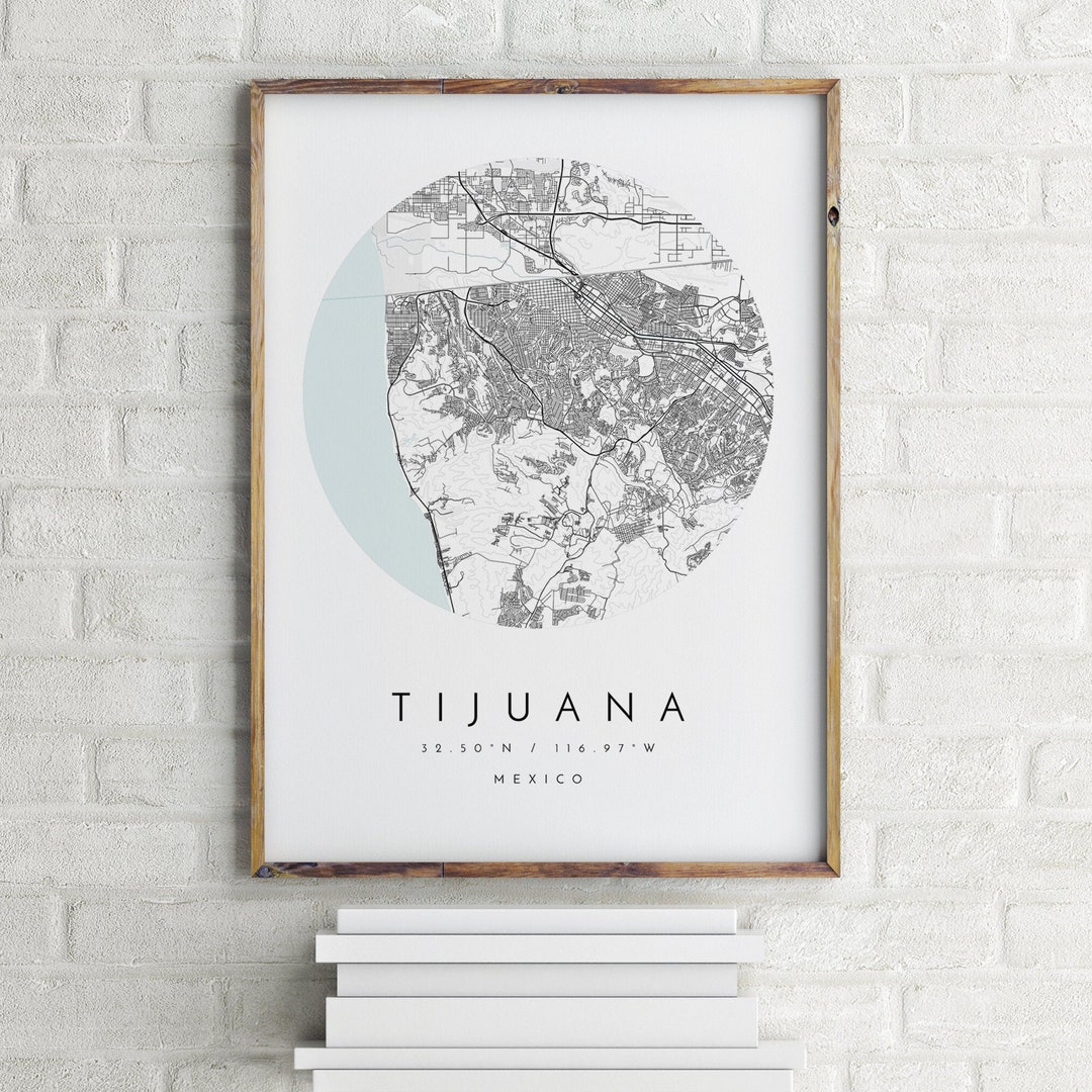 Tijuana Map, Minimalist Map, Tijuana, Tijuana Print, Tijuana Poster ...