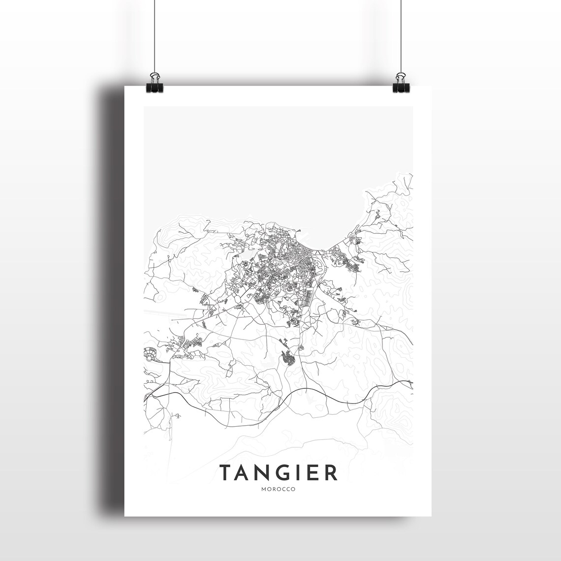 Tangier Map Tangier Morocco City Map Print Map Poster Map - Etsy UK
