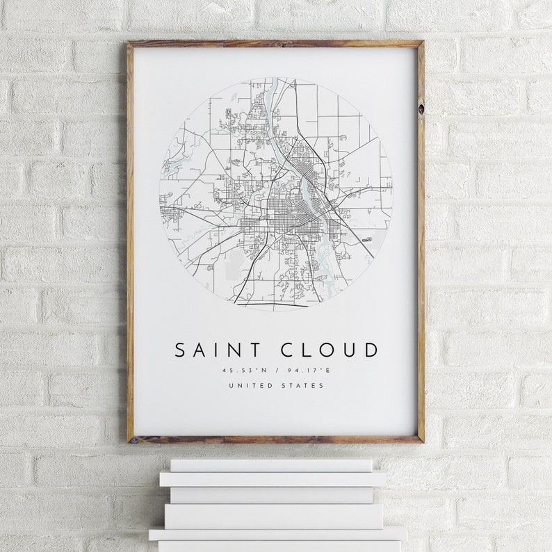 Saint Cloud Map, Saint Cloud, Minnesota, City Map, Home Town Map, Saint ...