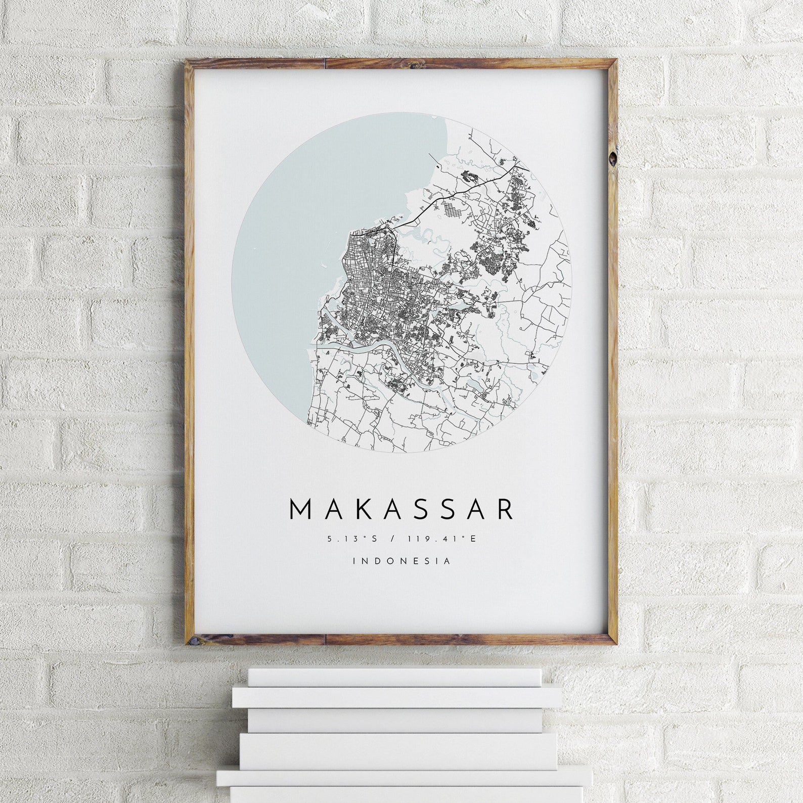 Makassar Map Makassar Indonesia City Map Home Town Map - Etsy UK
