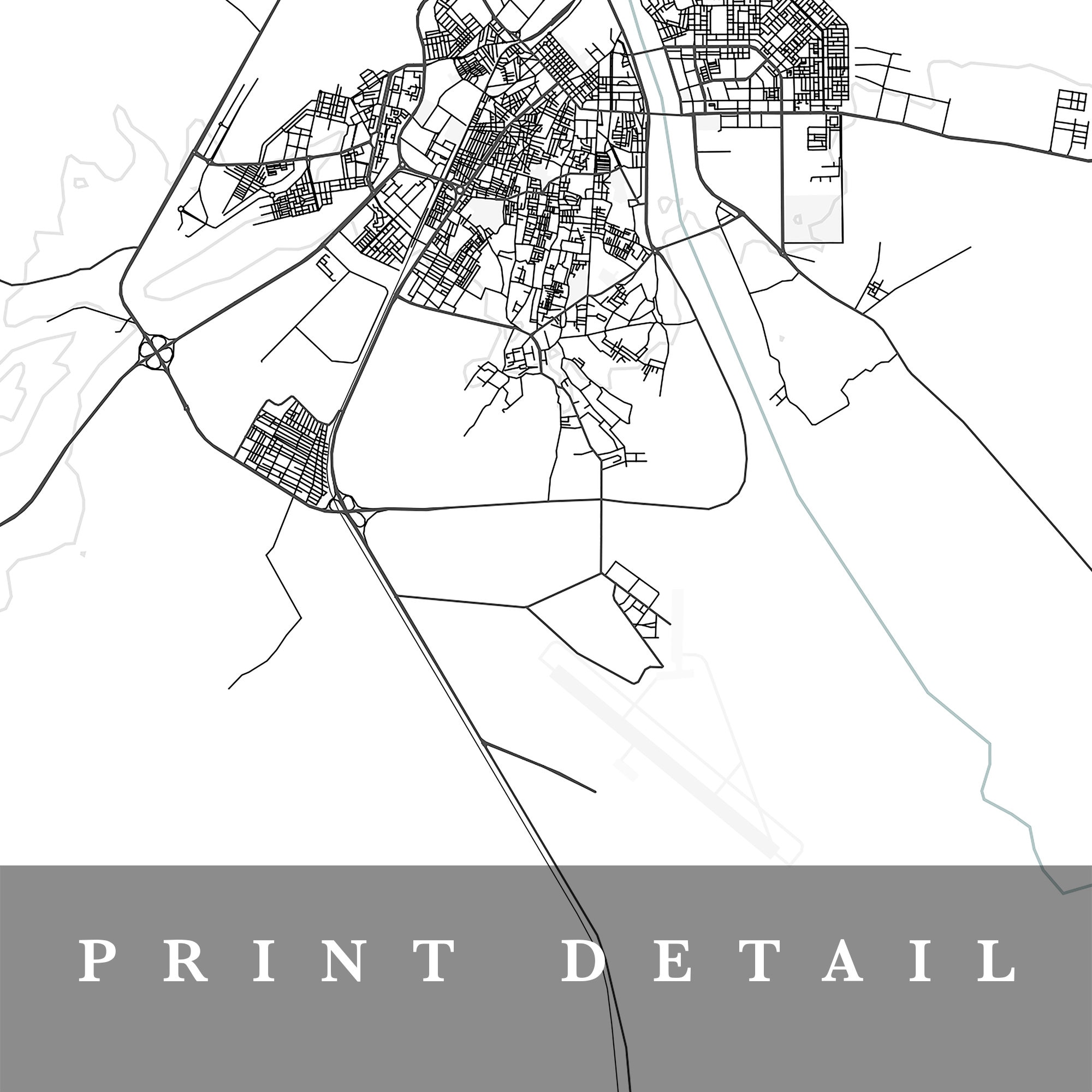 Biskra Map Biskra Algeria City Map Home Town Map Biskra - Etsy