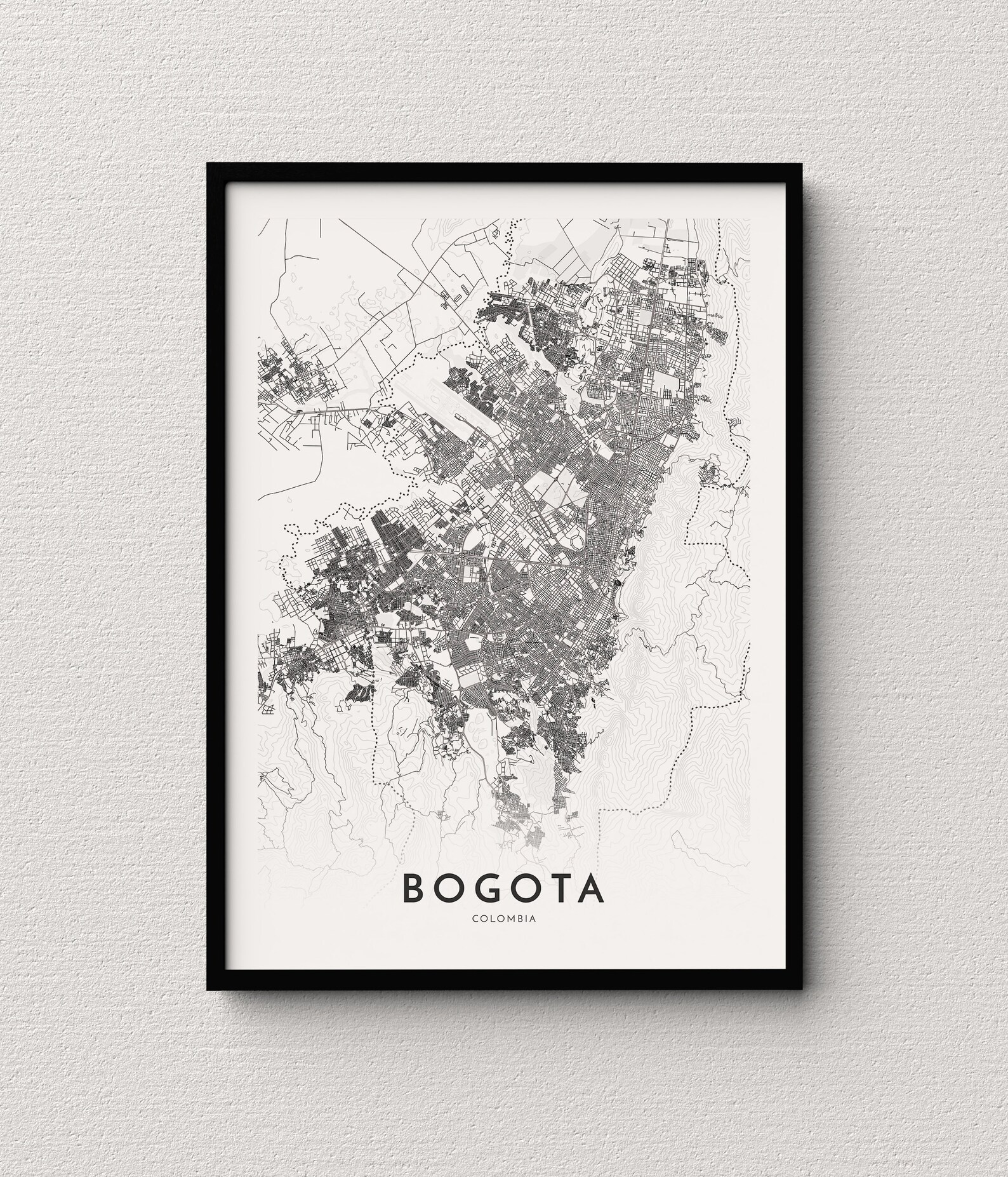 Bogota Map Bogota Colombia City Map Print Map Poster Map - Etsy UK