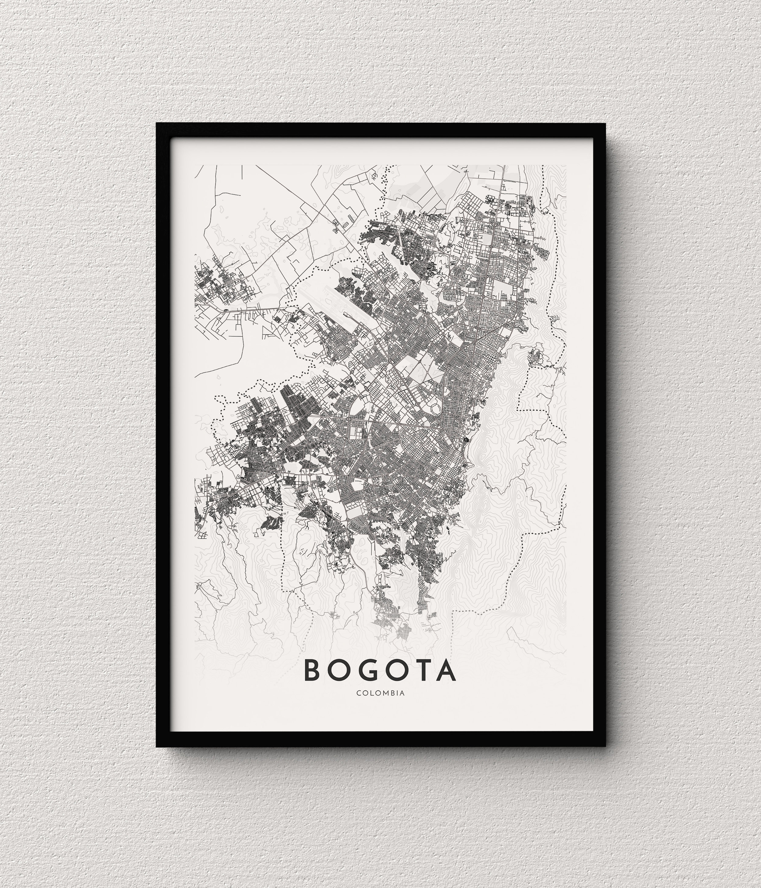 Bogota Map Bogota Colombia City Map Print Map Poster Map - Etsy UK