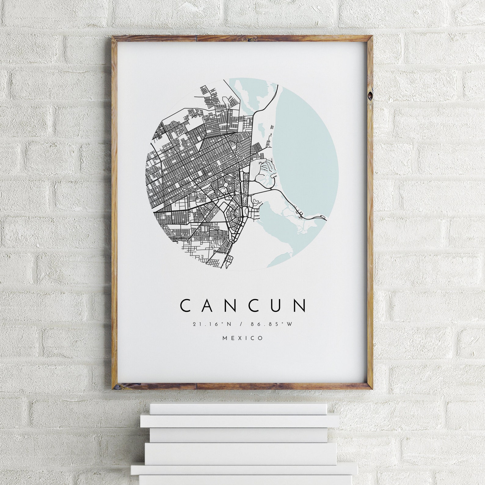 Cancun Mexico Map Cancun Map Minimalist Map Cancun Print - Etsy
