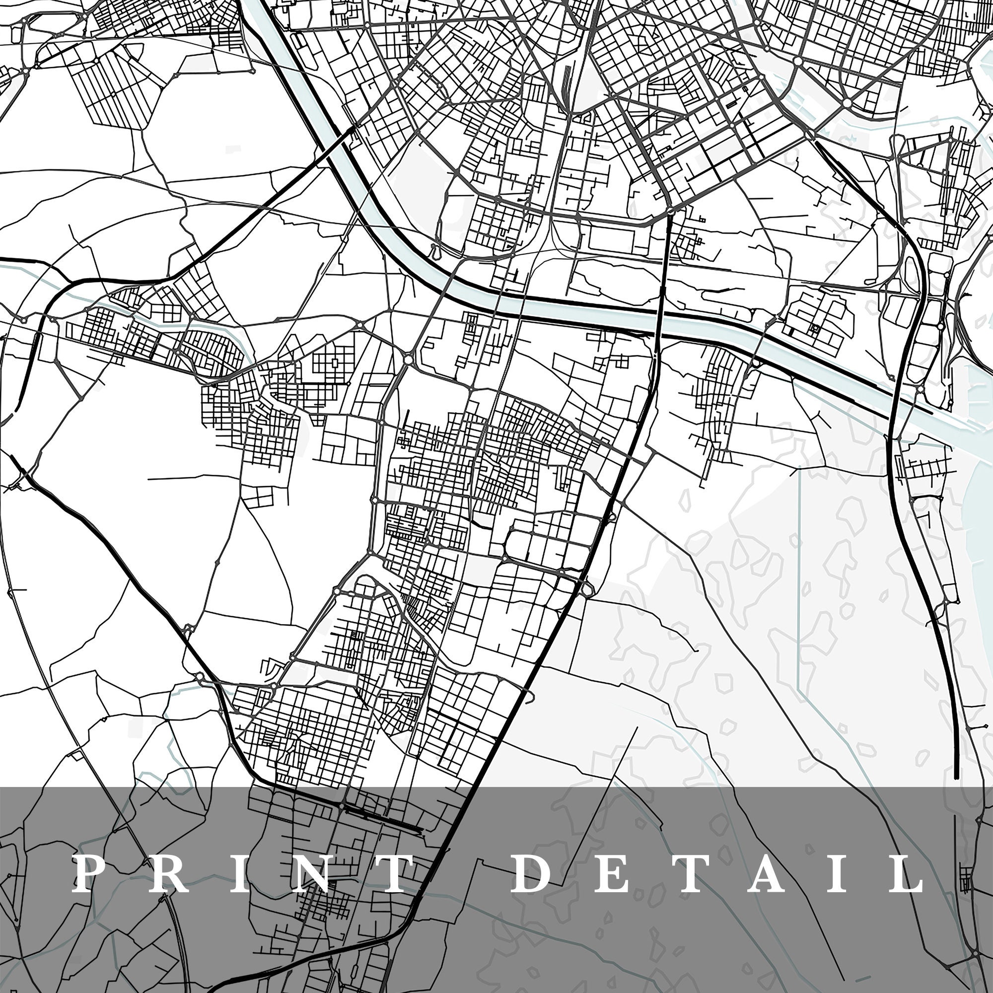 Valencia City Map Valencia Poster Valencia Map Poster - Etsy