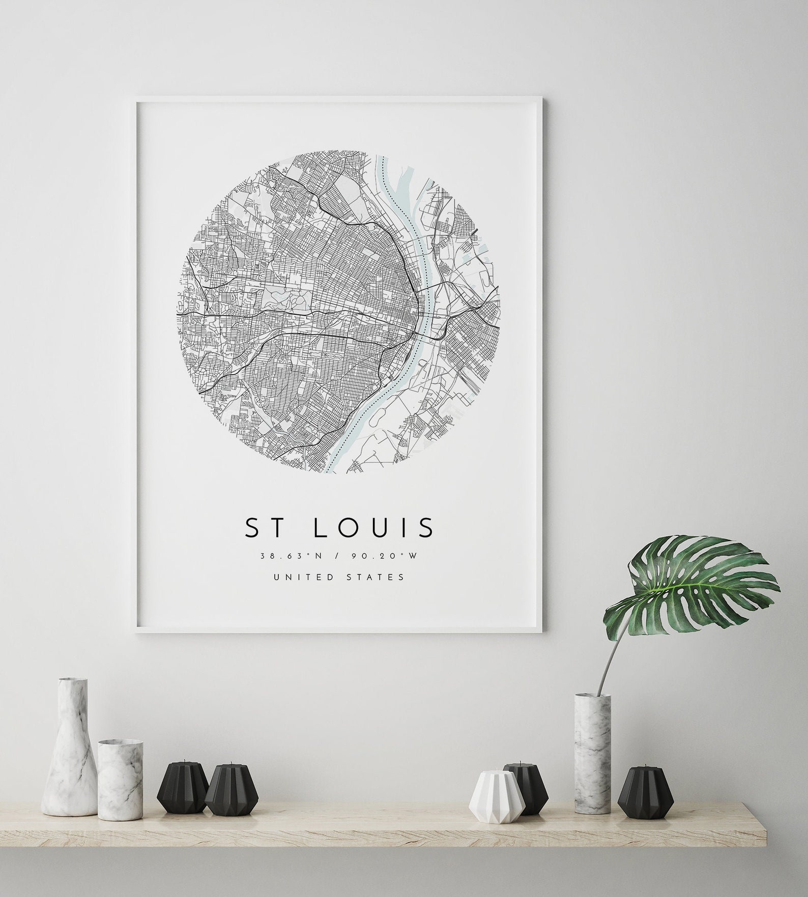 St Louis Map St Louis Poster St Louis Map Poster St Louis - Etsy