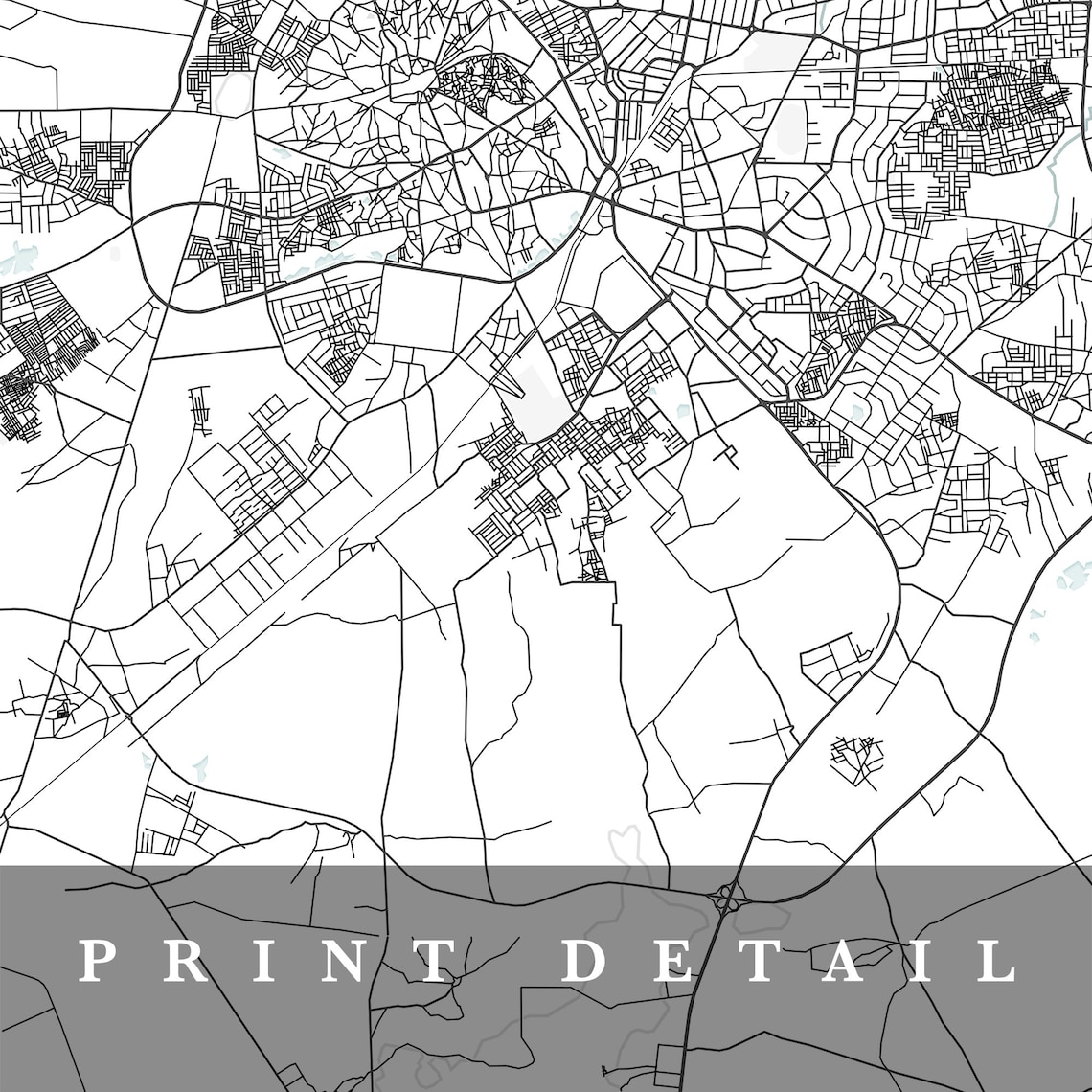 Kano Map Kano Nigeria City Map Home Town Map Kano Print | Etsy