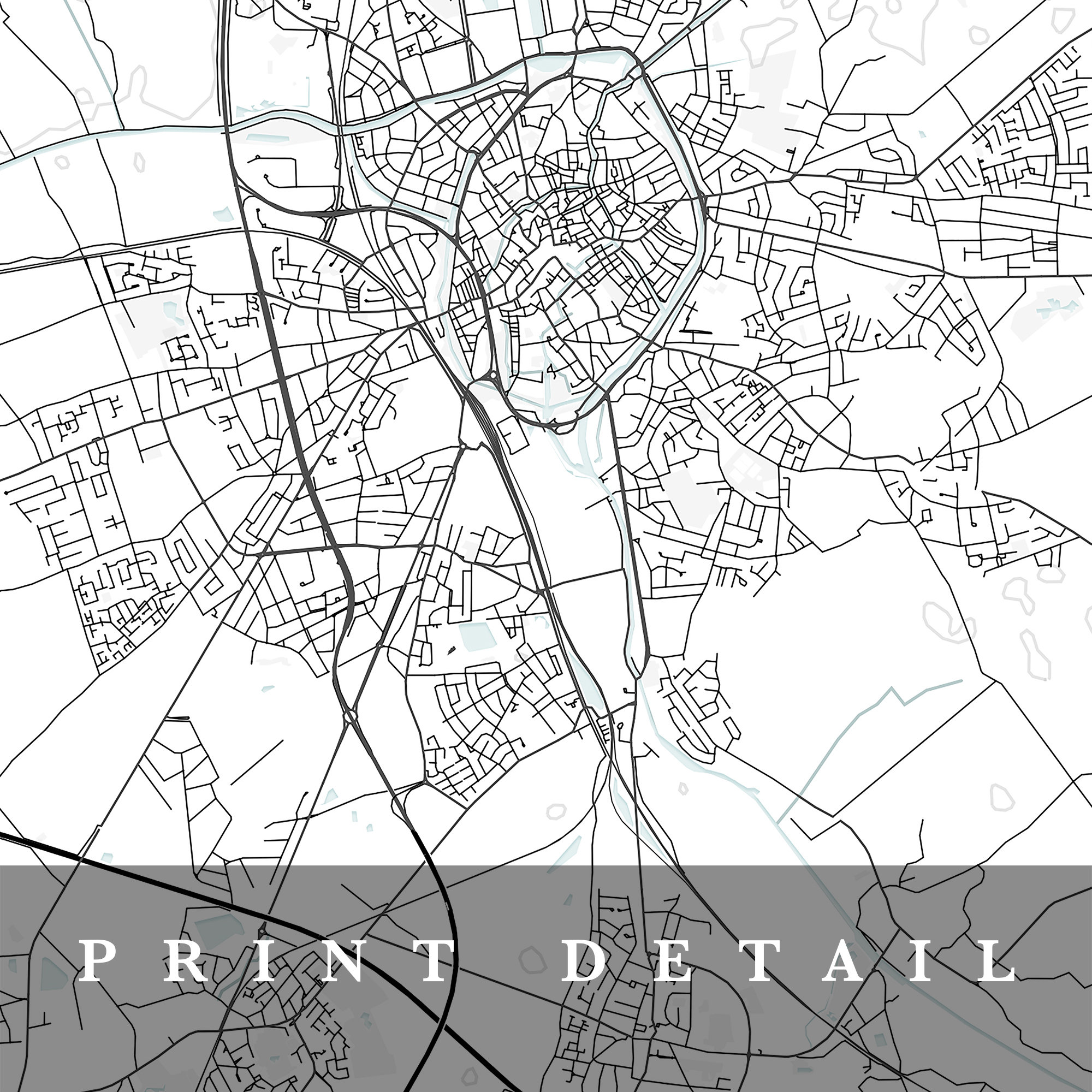 Mapa de Brujas Brujas Bélgica Mapa de la ciudad Mapa de la - Etsy México