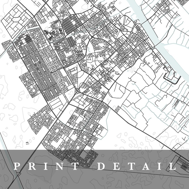 Mapa basora Basora Irak Mapa de la ciudad Mapa de la - Etsy México