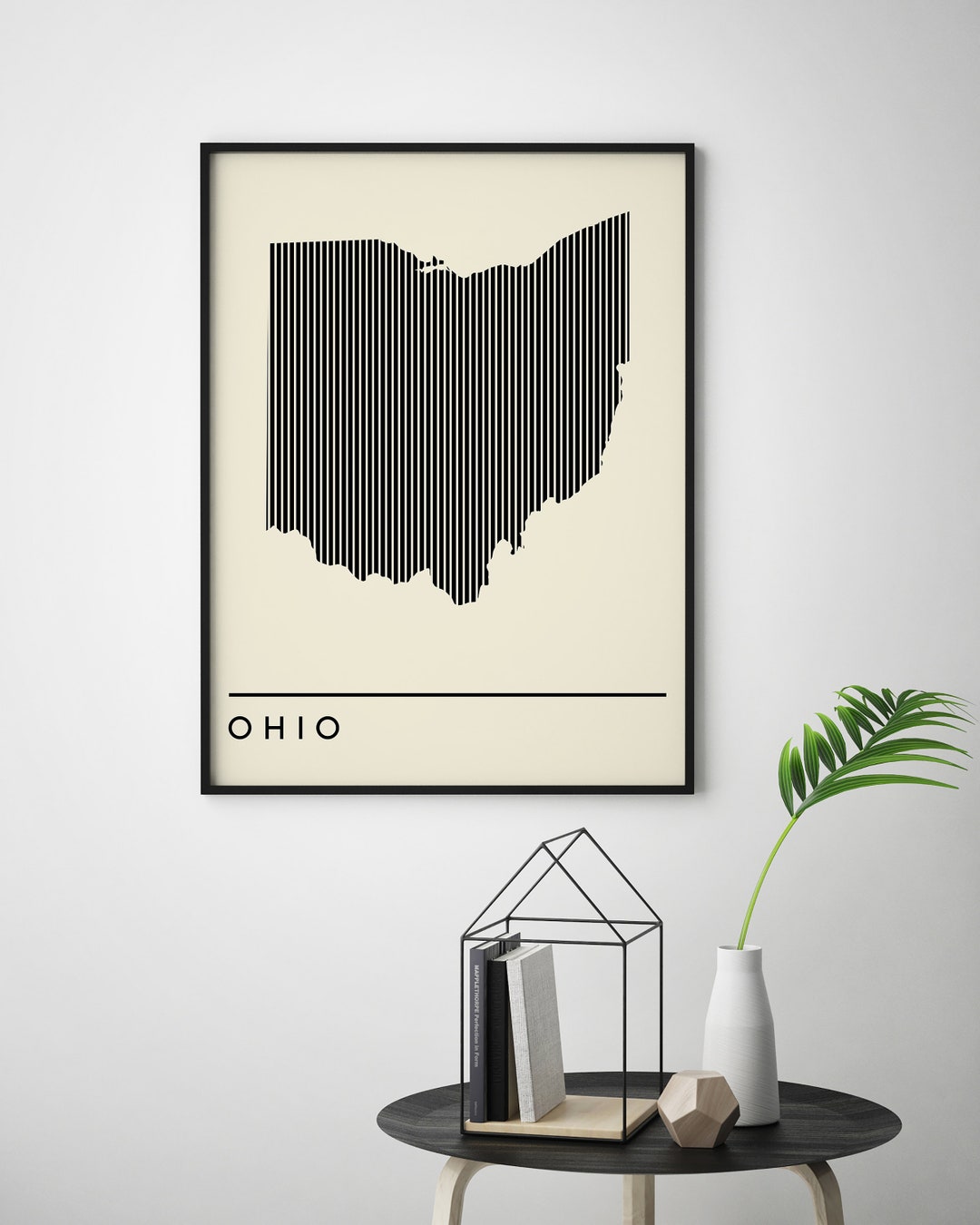 Ohio State Map Print Ohio State Map Ohio State Minimalist - Etsy