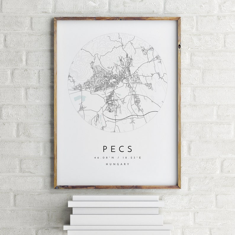 Pecs Map Pecs Hungary City Map Home Town Map Pecs Print - Etsy UK