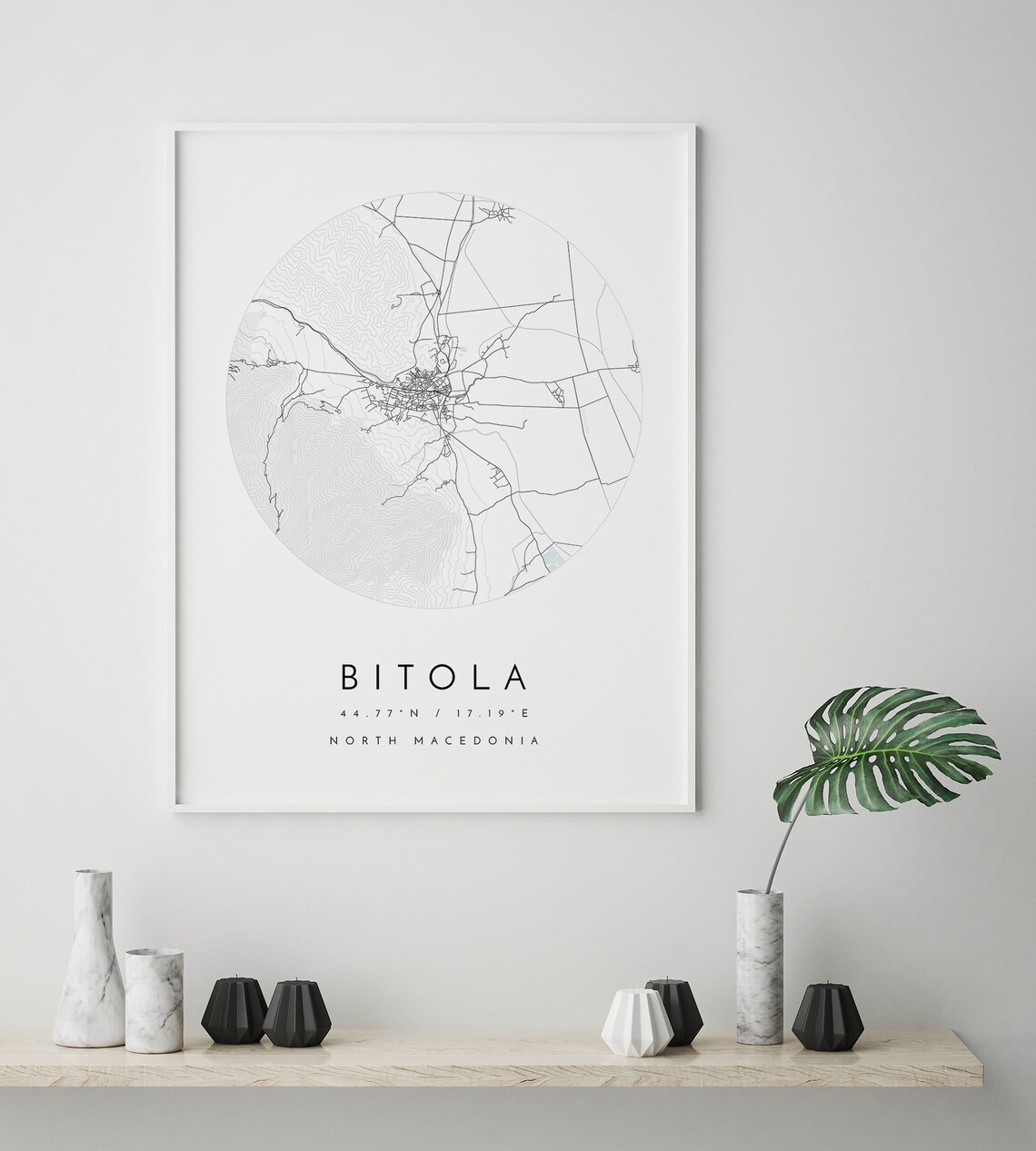Bitola Map Bitola North Macedonia City Map Home Town Map | Etsy