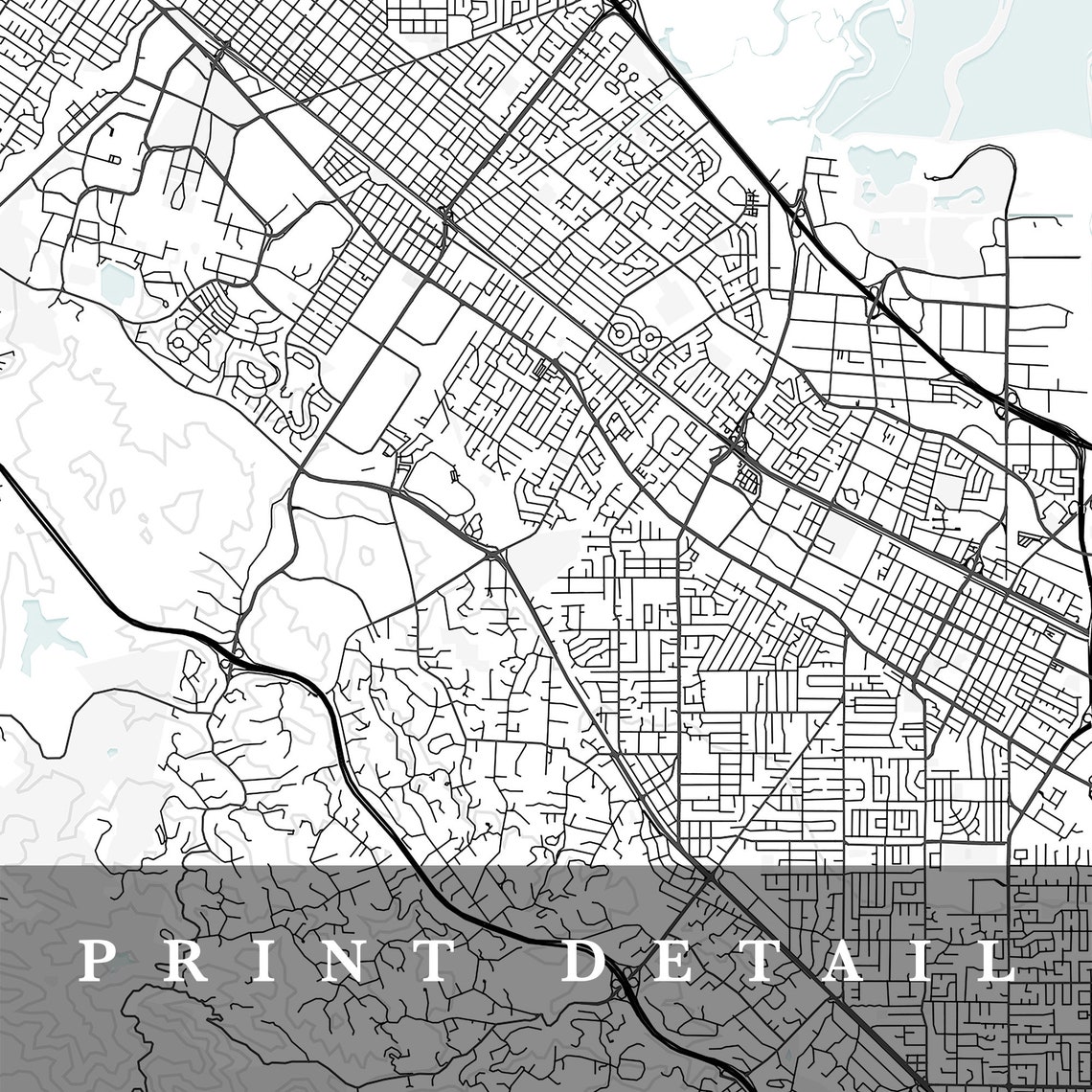 Palo Alto Map Palo Alto California City Map Home Town Map | Etsy