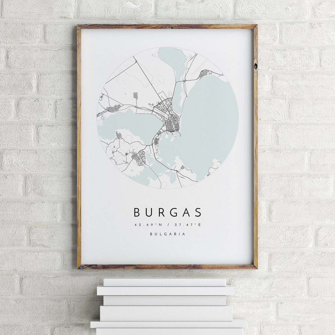 Burgas Map, Burgas, Bulgaria, City Map, Home Town Map, Burgas Print ...