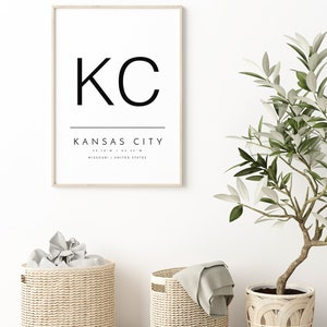 Kansas City, Missouri, Typographic Print, Digital Poster, Kansas City ...