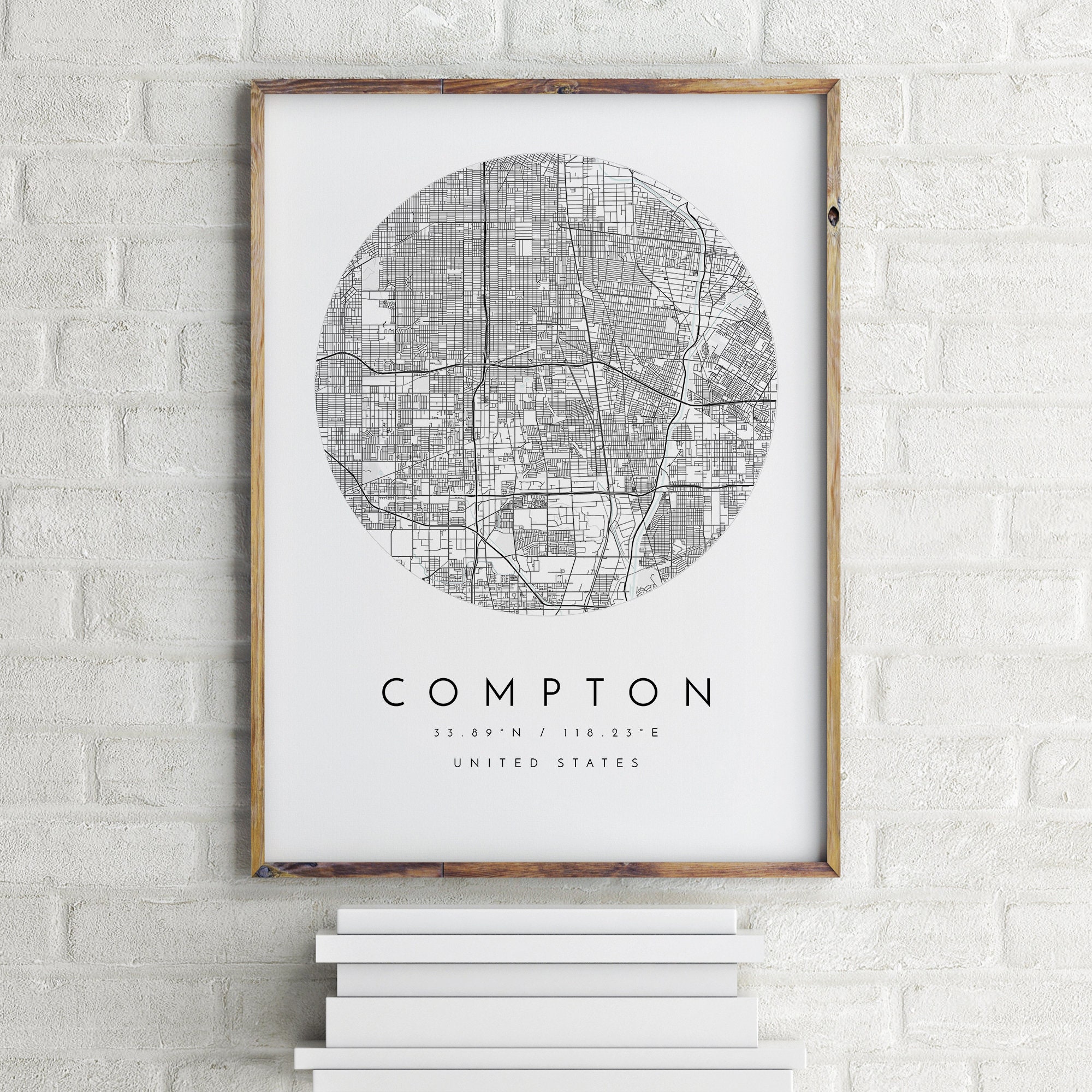 Compton Map, Compton, California, City Map, Home Town Map, Compton ...